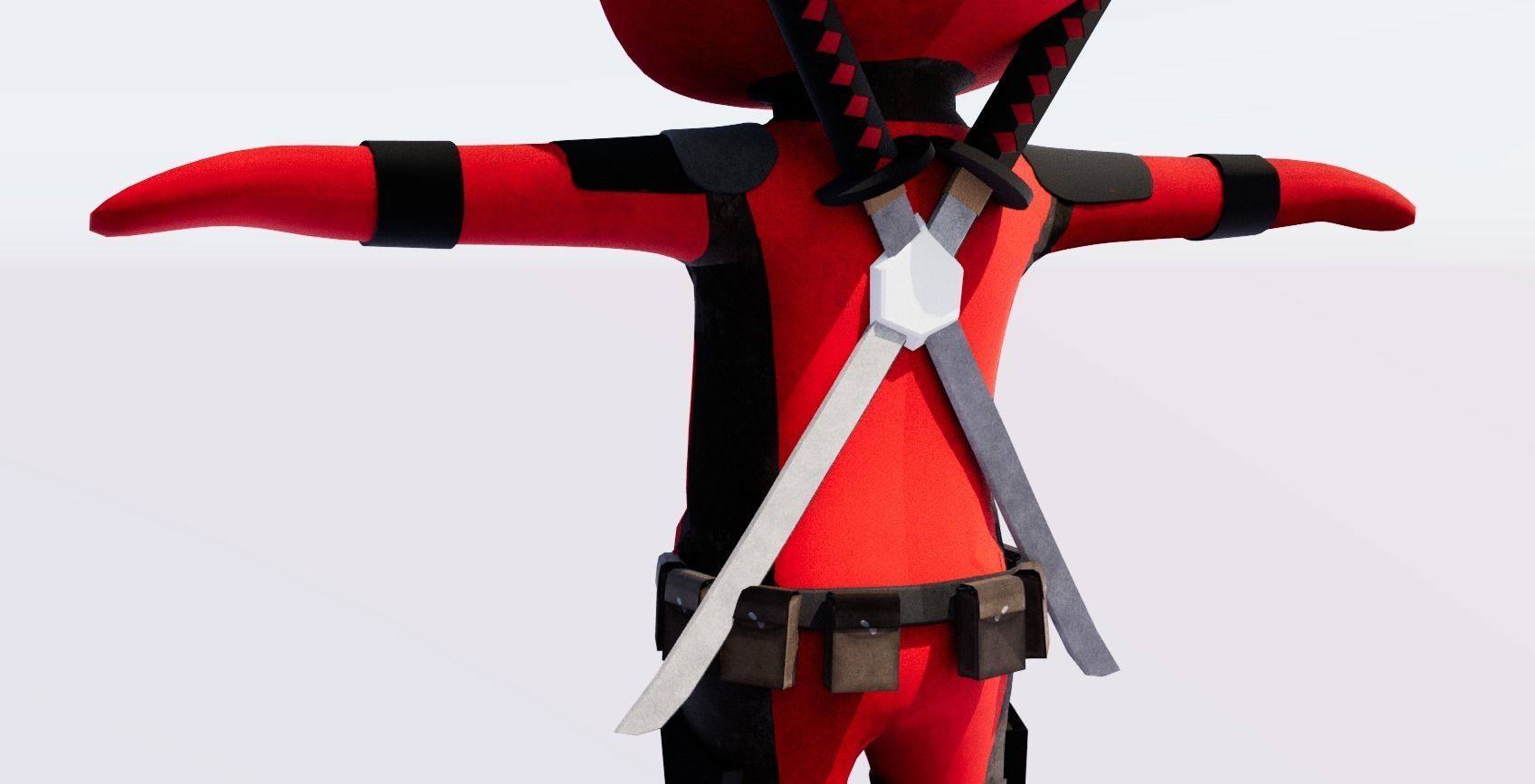 Chibi Deadpool free VR / AR / low-poly 3D model rigged | CGTrader