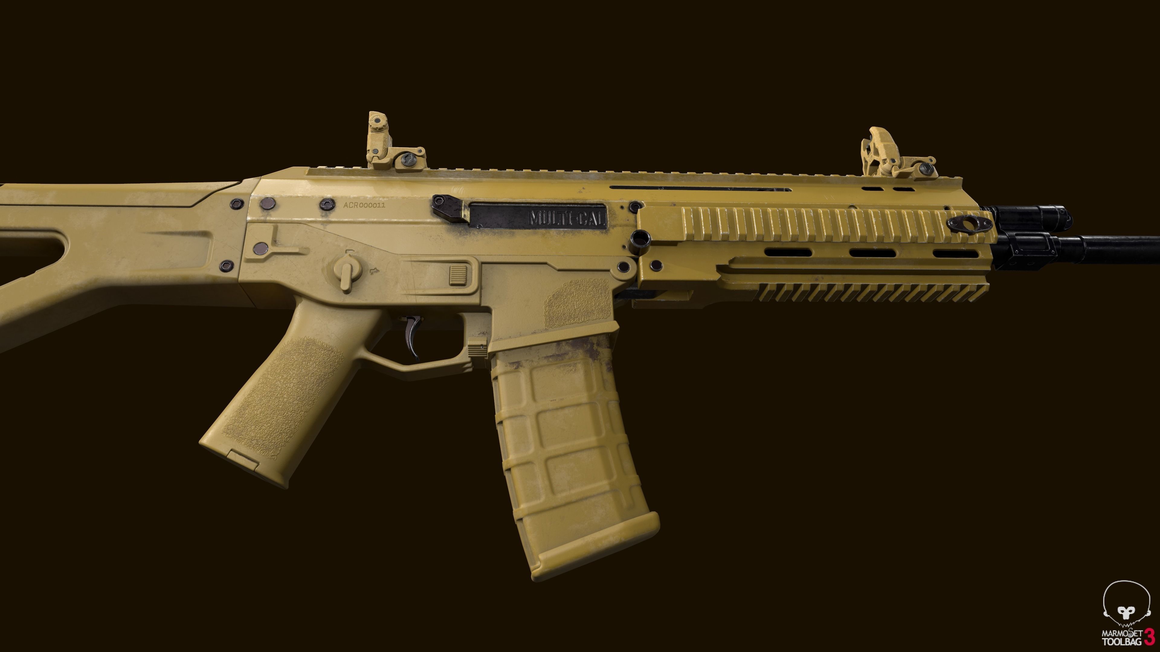 3D model ACR Bushmaster assault combat rifle VR / AR / low-poly | CGTrader