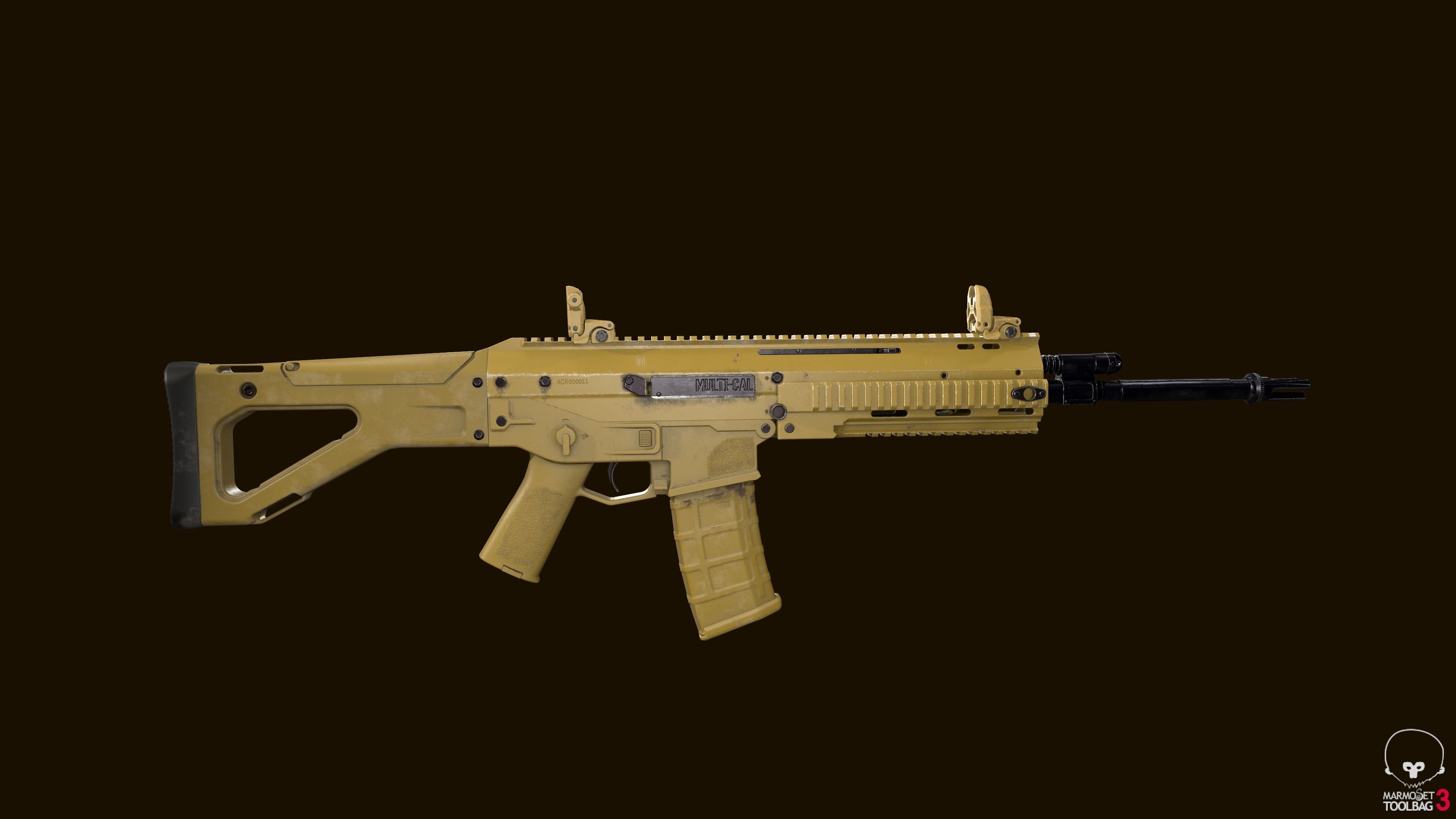 3D model ACR Bushmaster assault combat rifle VR / AR / low-poly | CGTrader