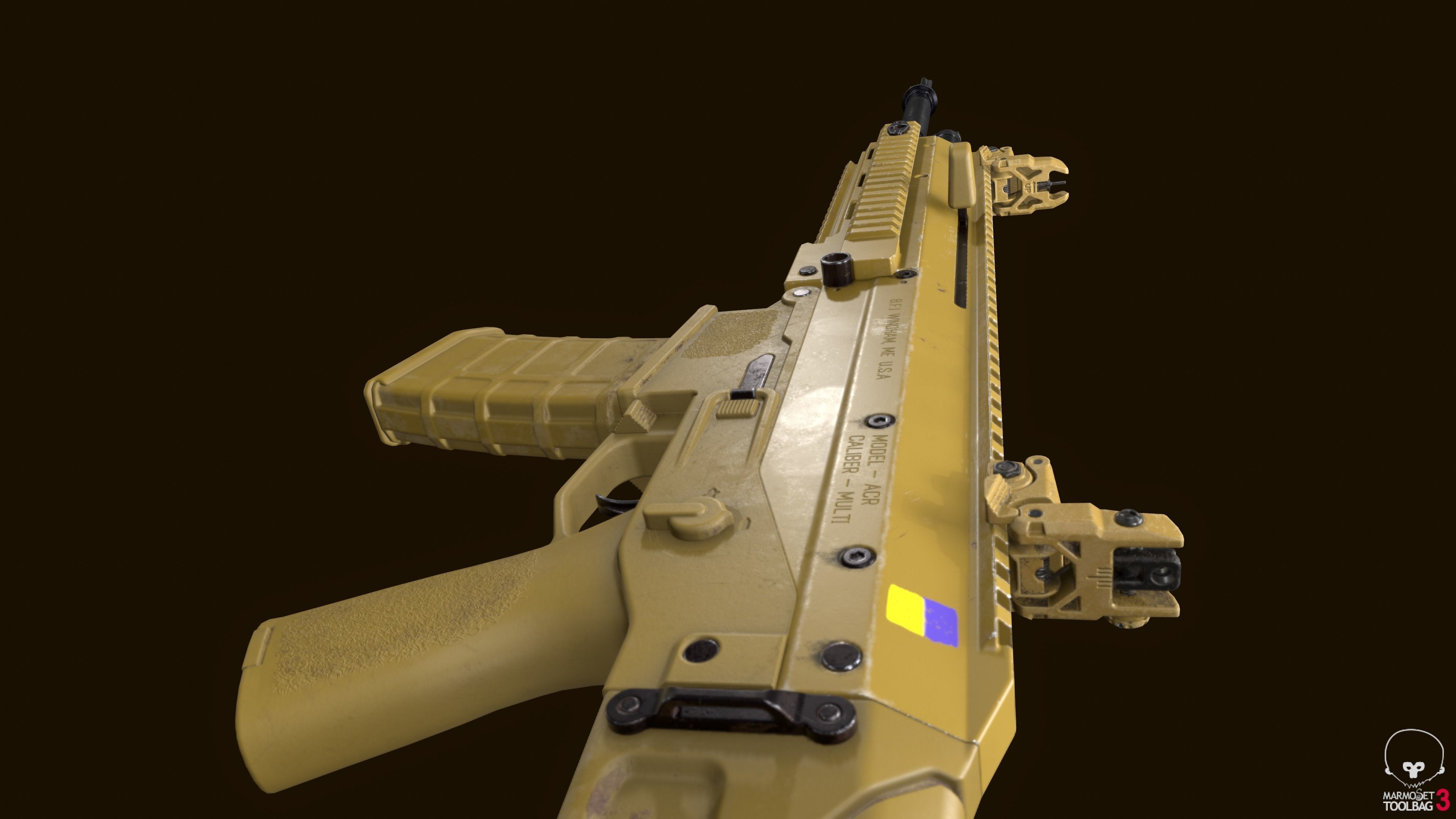 3D model ACR Bushmaster assault combat rifle VR / AR / low-poly | CGTrader