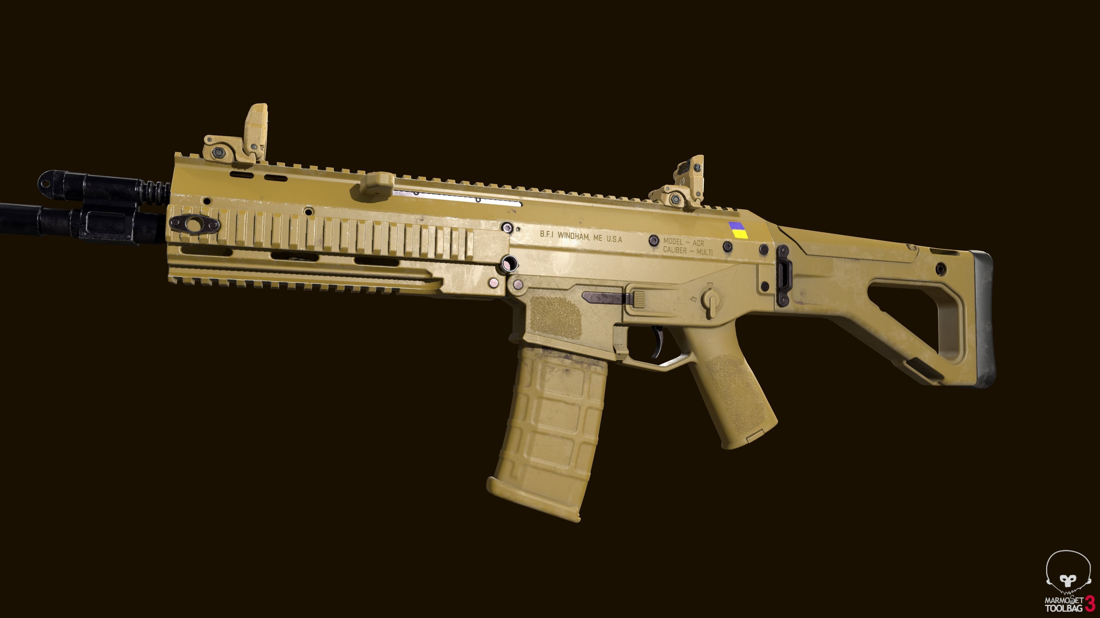3D model ACR Bushmaster assault combat rifle VR / AR / low-poly | CGTrader