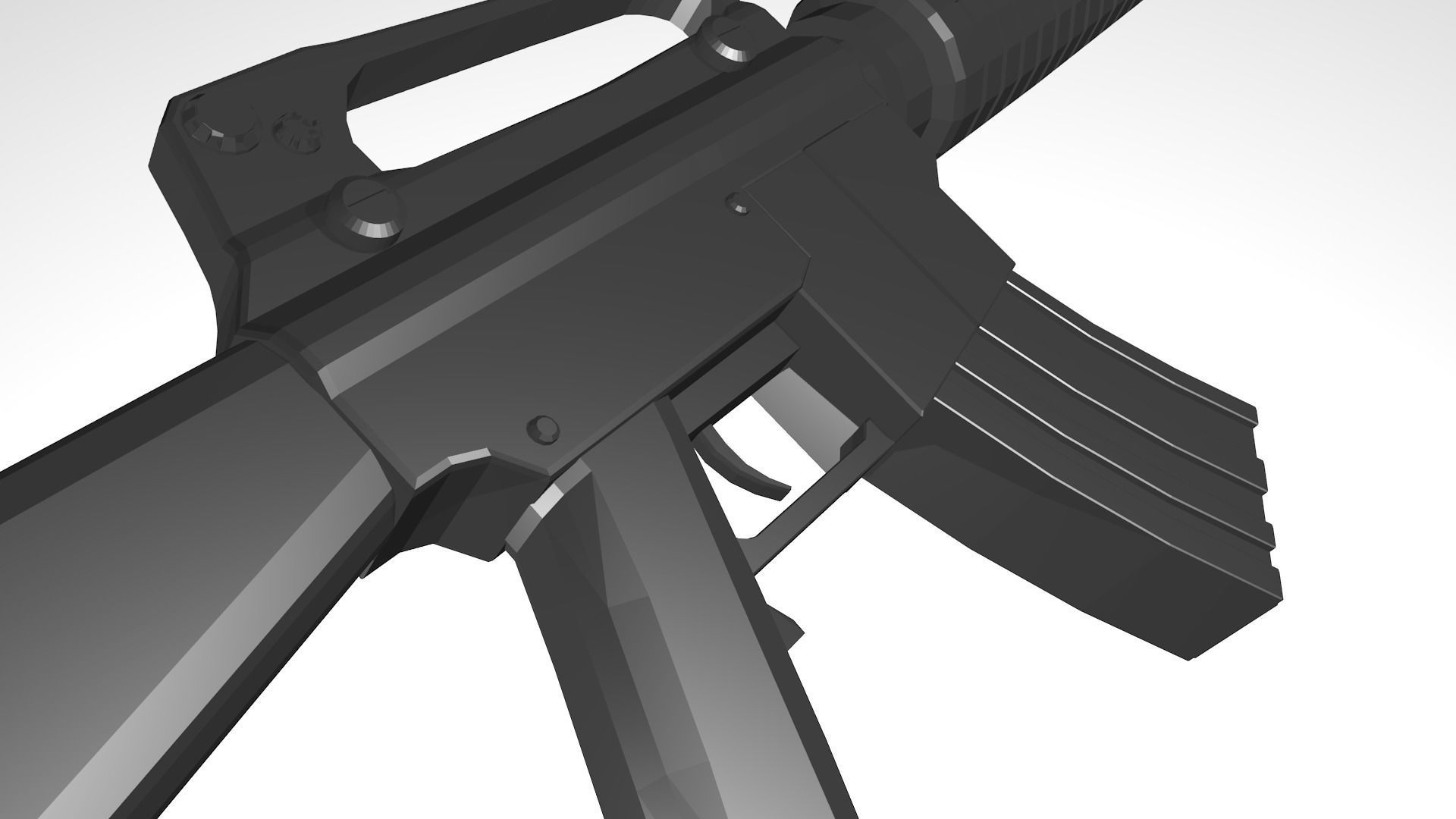 3D model Low Poly AR-15 ar - rifle VR / AR / low-poly | CGTrader