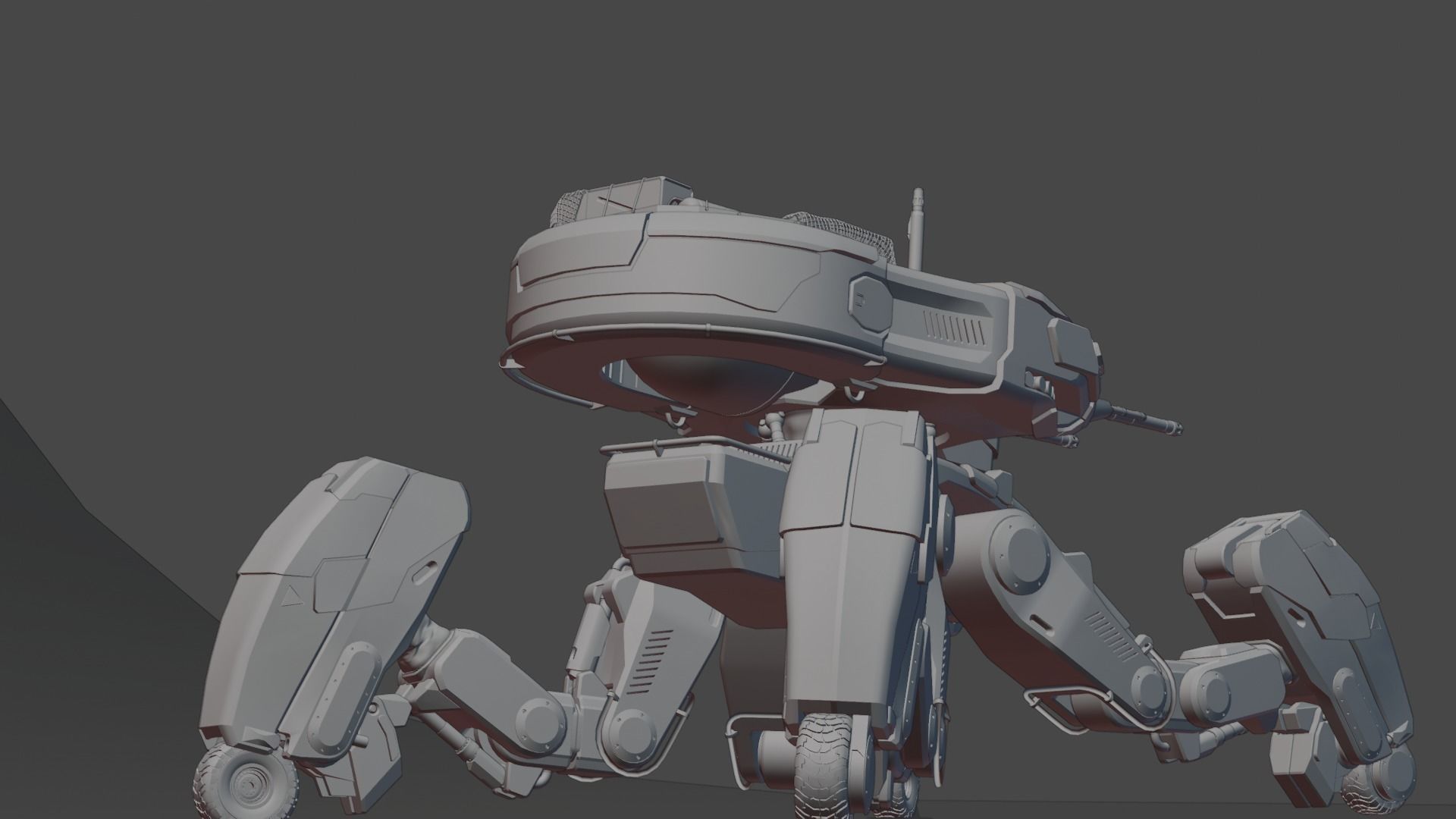 Walking tank TAMT2 3D model animated rigged | CGTrader