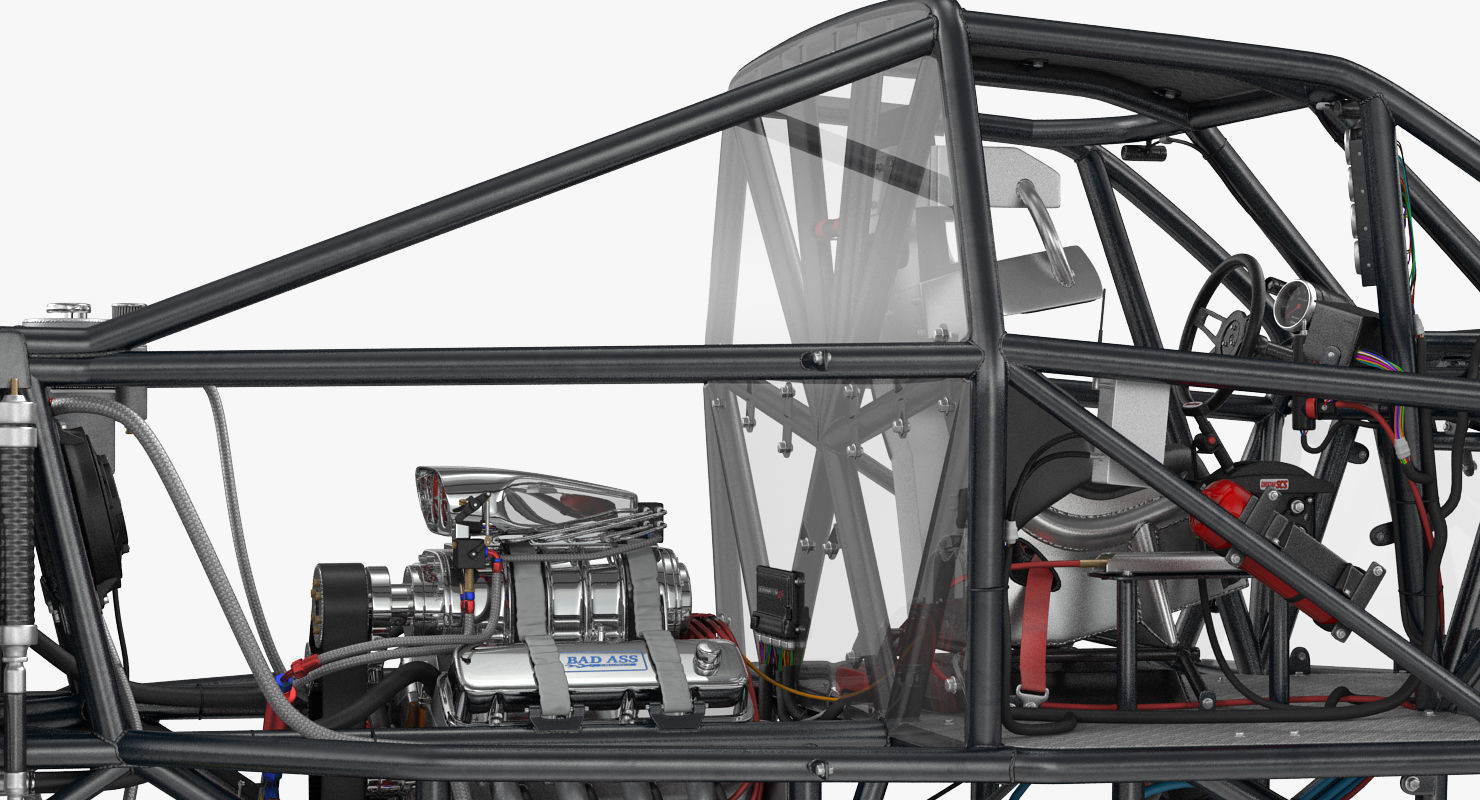 Monster Truck Bigfoot Frame and Engine 3D model | CGTrader