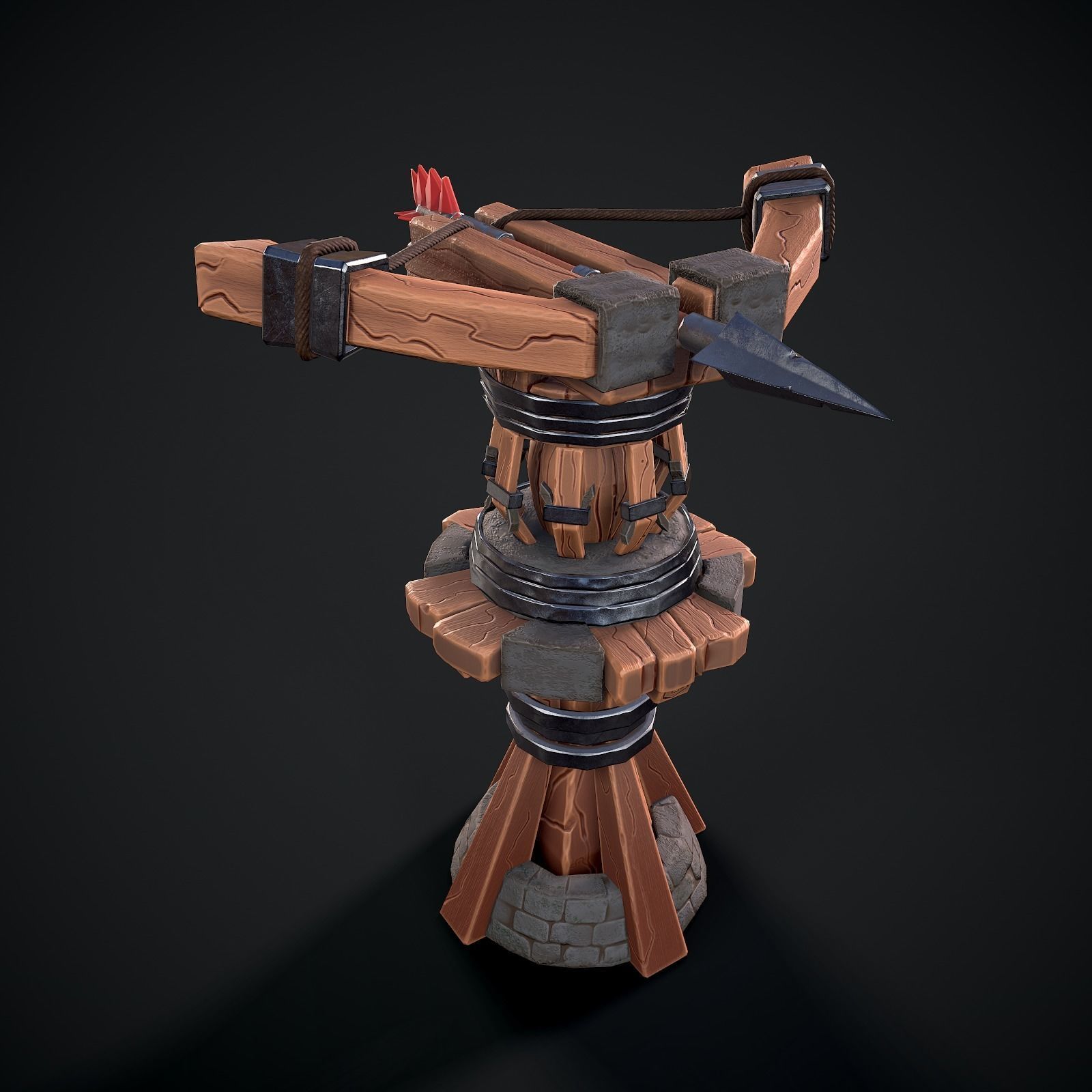 3D model Tower Crossbow VR / AR / low-poly | CGTrader