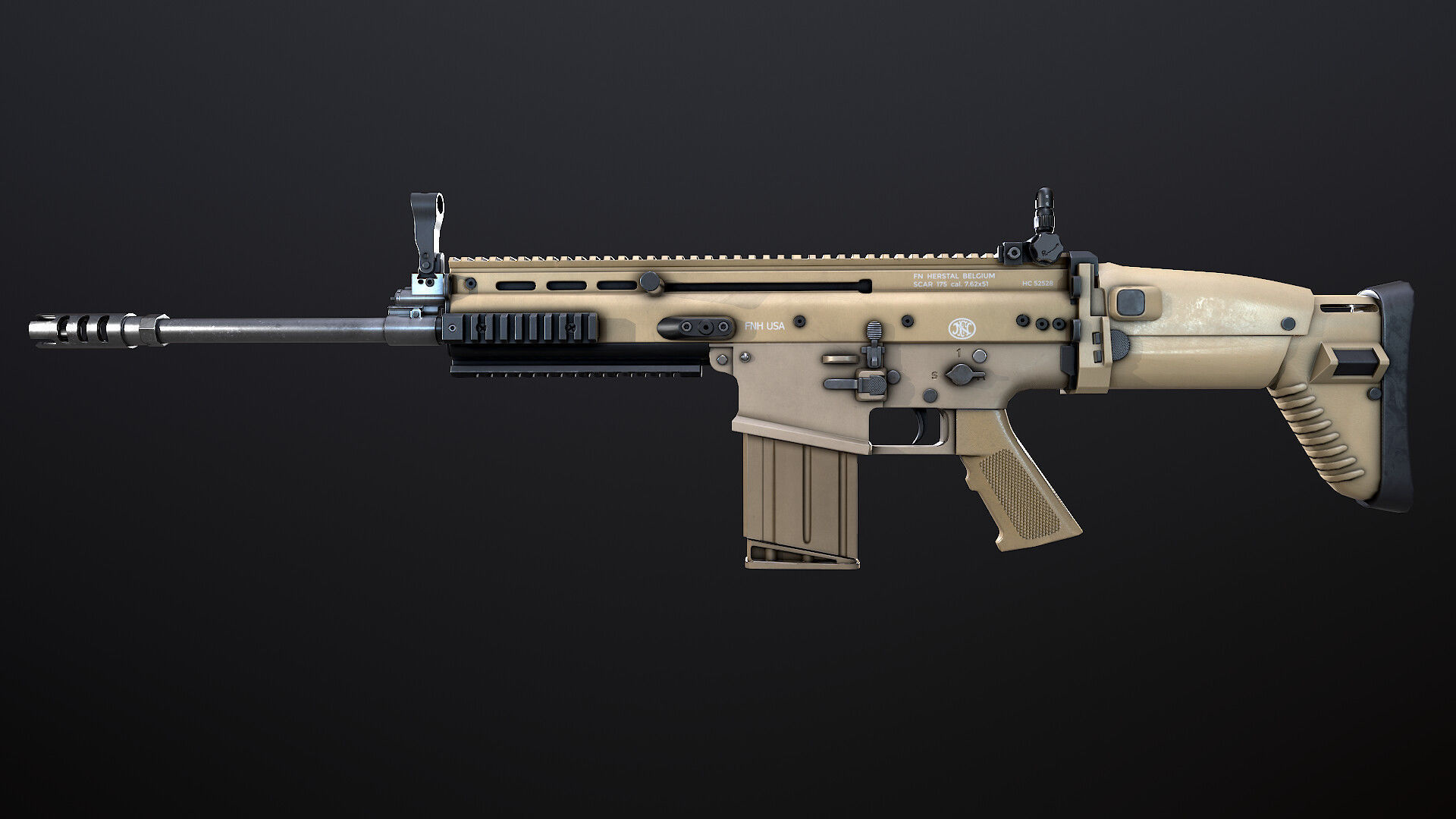 3D model AAA FN Scar L Game Ready PBR VR / AR / low-poly | CGTrader