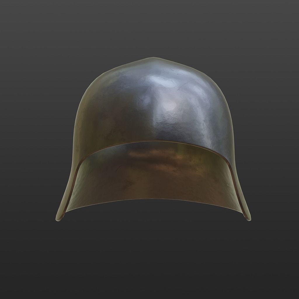 4 medieval low-poly helmet free VR / AR / low-poly 3D model | CGTrader