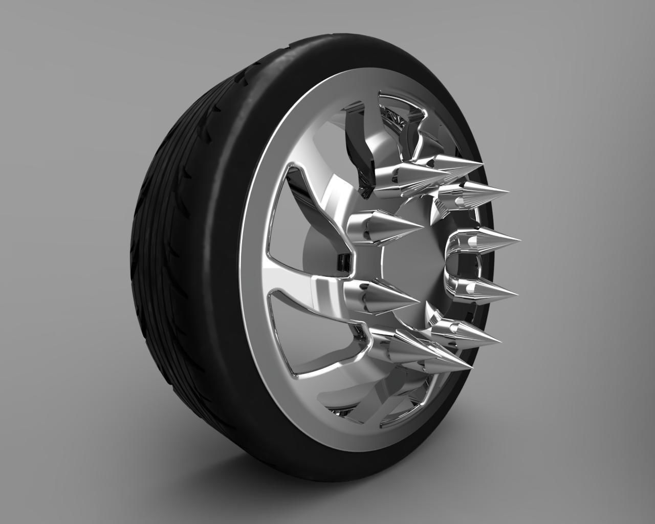 24 inch Twisted dually wheels 3D model 3D printable | CGTrader