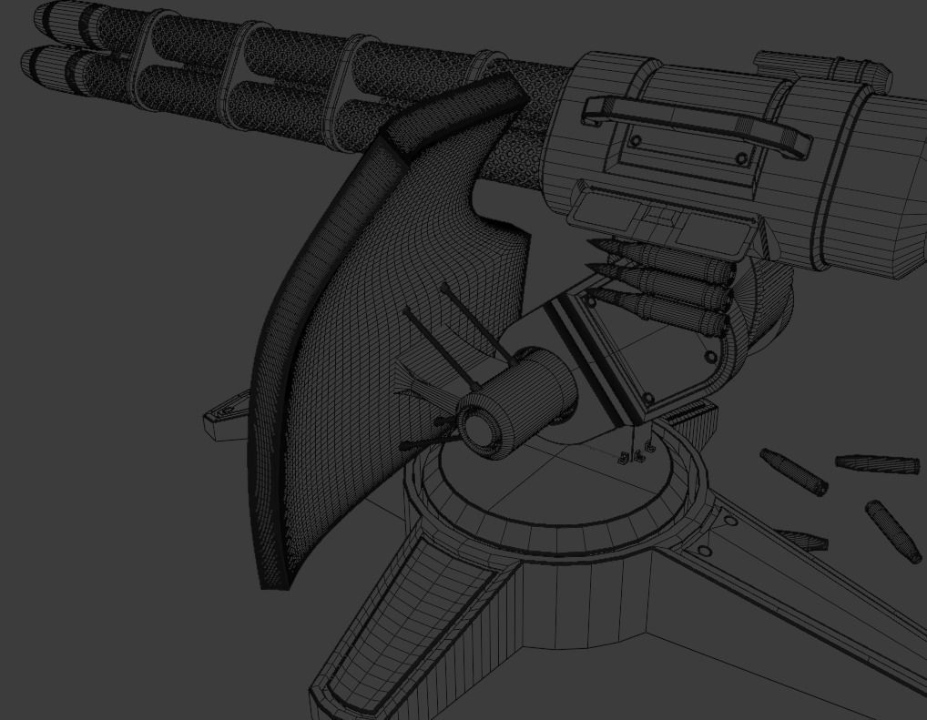3D model turret machine gun 3D model | CGTrader