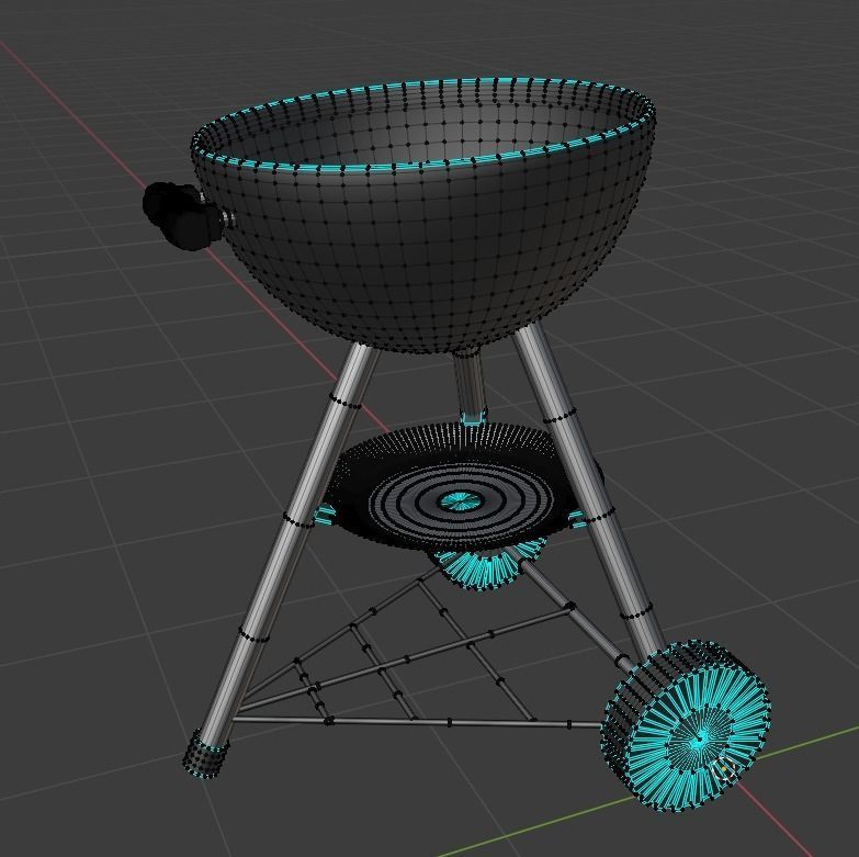 3D model LowPoly Bbq model VR / AR / low-poly | CGTrader
