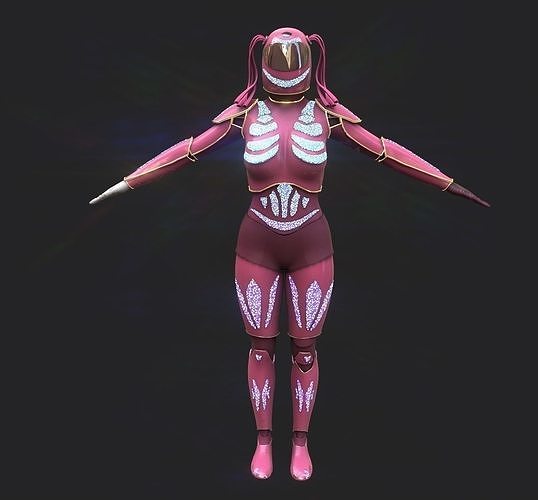 High-quality pink robot 3D model | CGTrader
