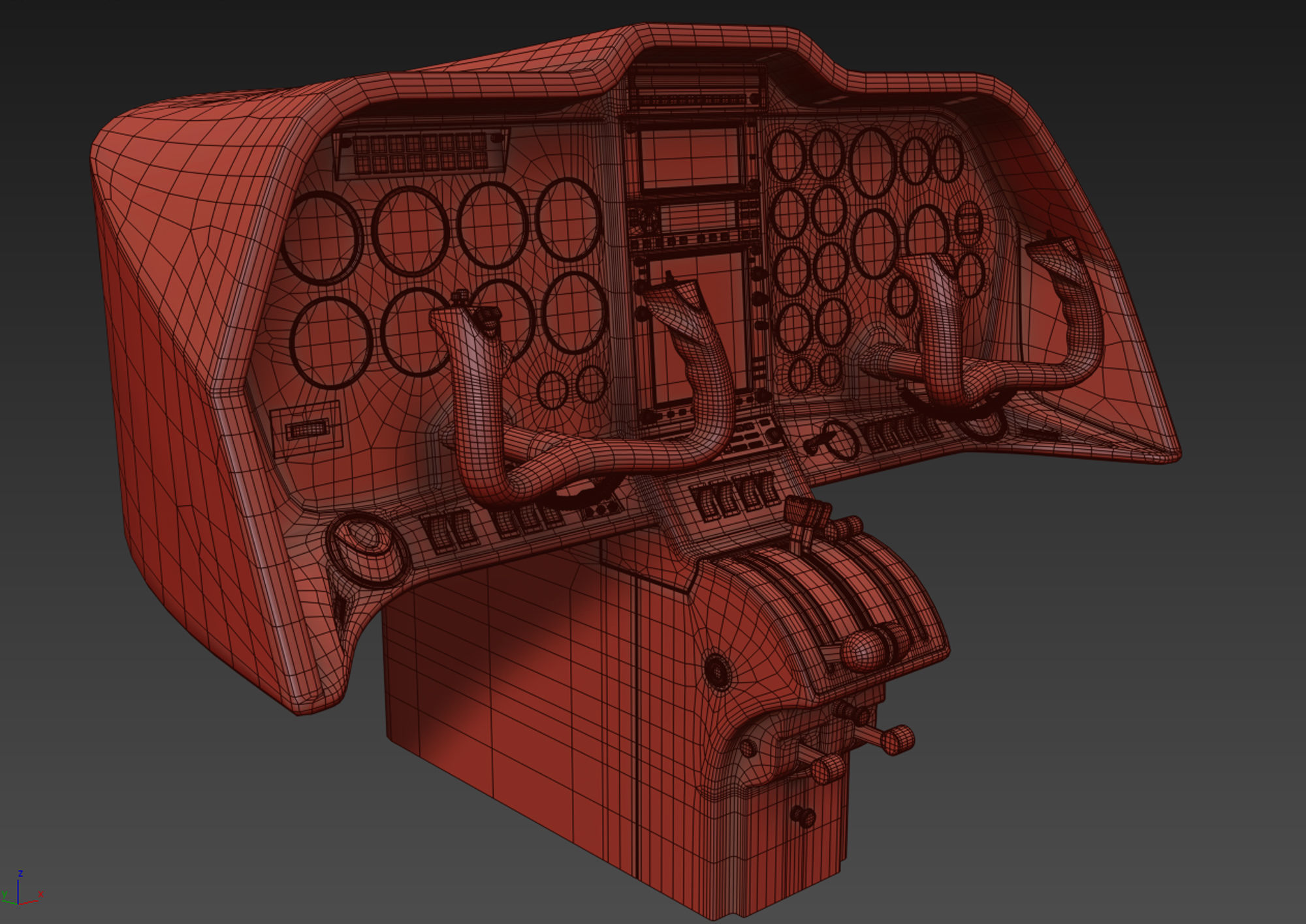 Aircraft Control Panel 3 3D model | CGTrader
