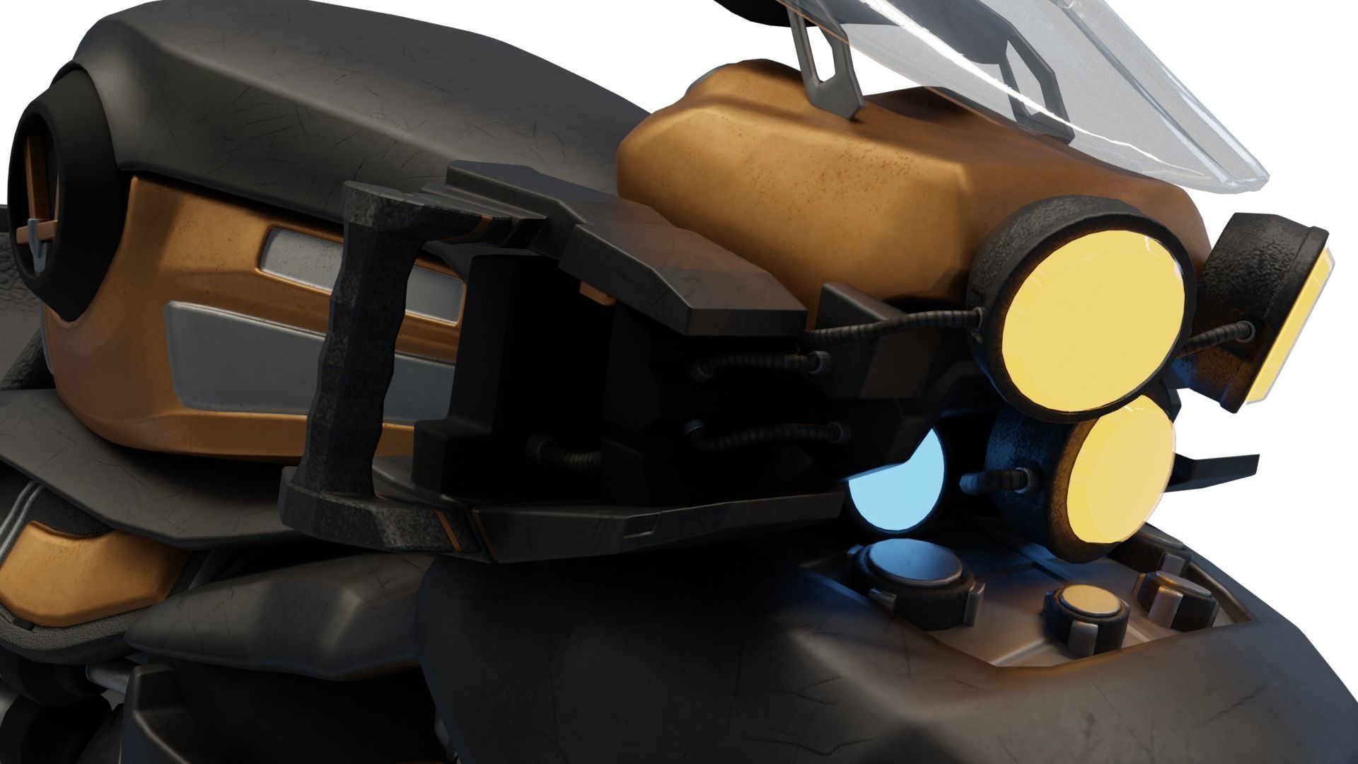 Gyro Sci-Fi Bike 3D model | CGTrader