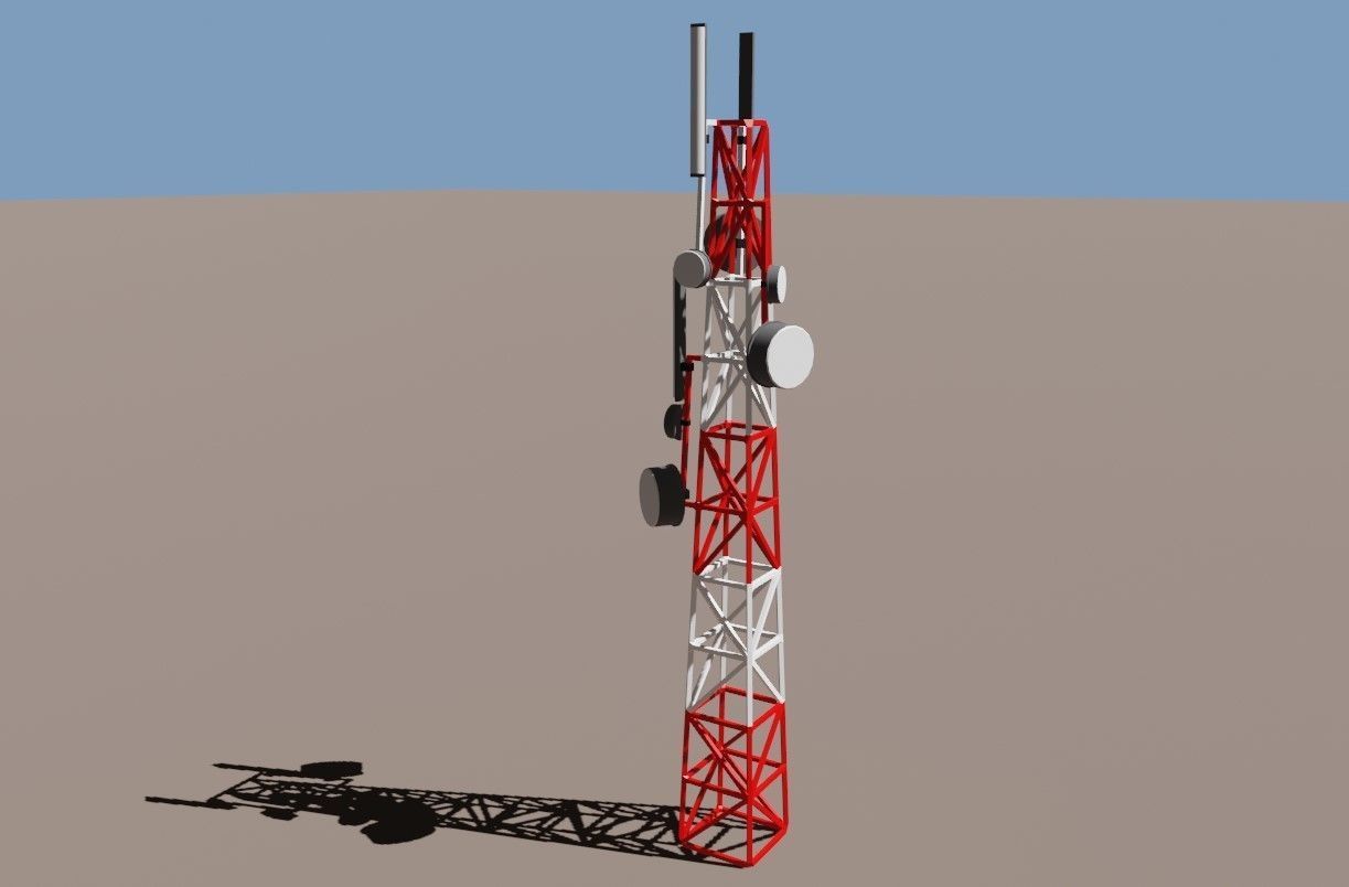 3D model Cell Tower - Torre de Celular VR / AR / low-poly | CGTrader