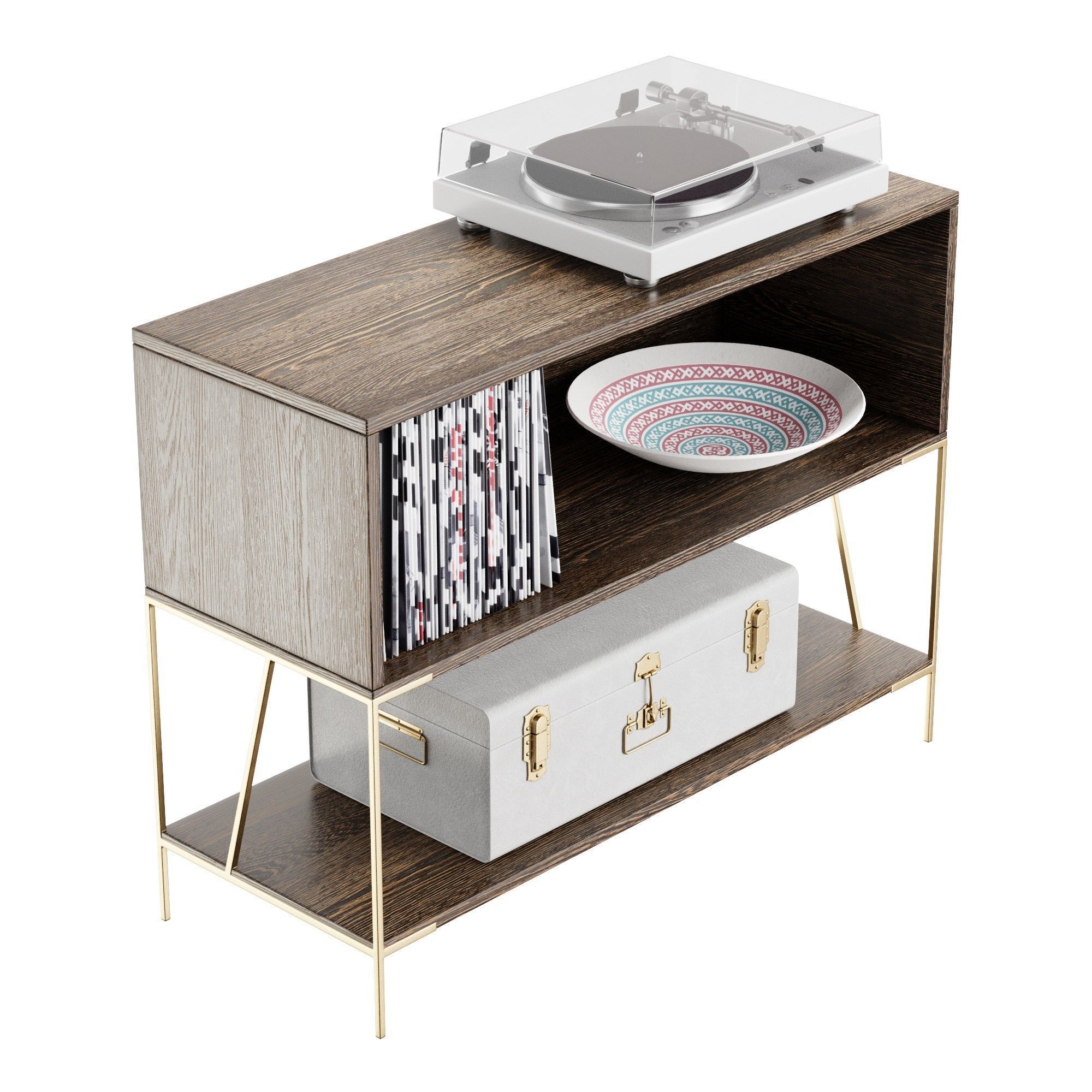 Dean Record Cabinet Console Set 3D model | CGTrader