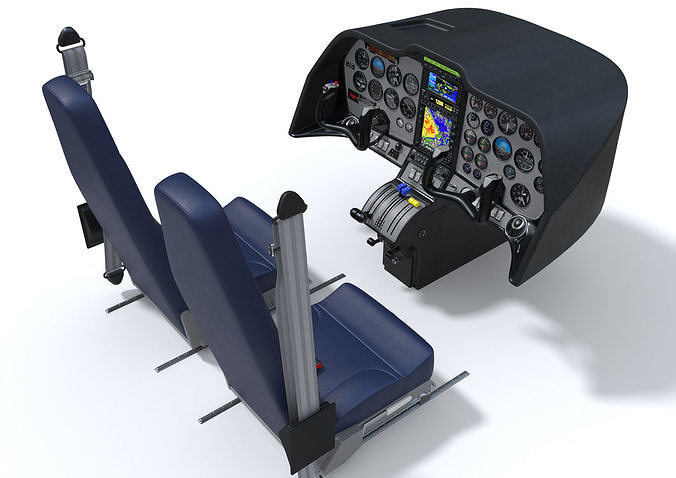 Aircraft Control Panel and Seats 3 3D model | CGTrader