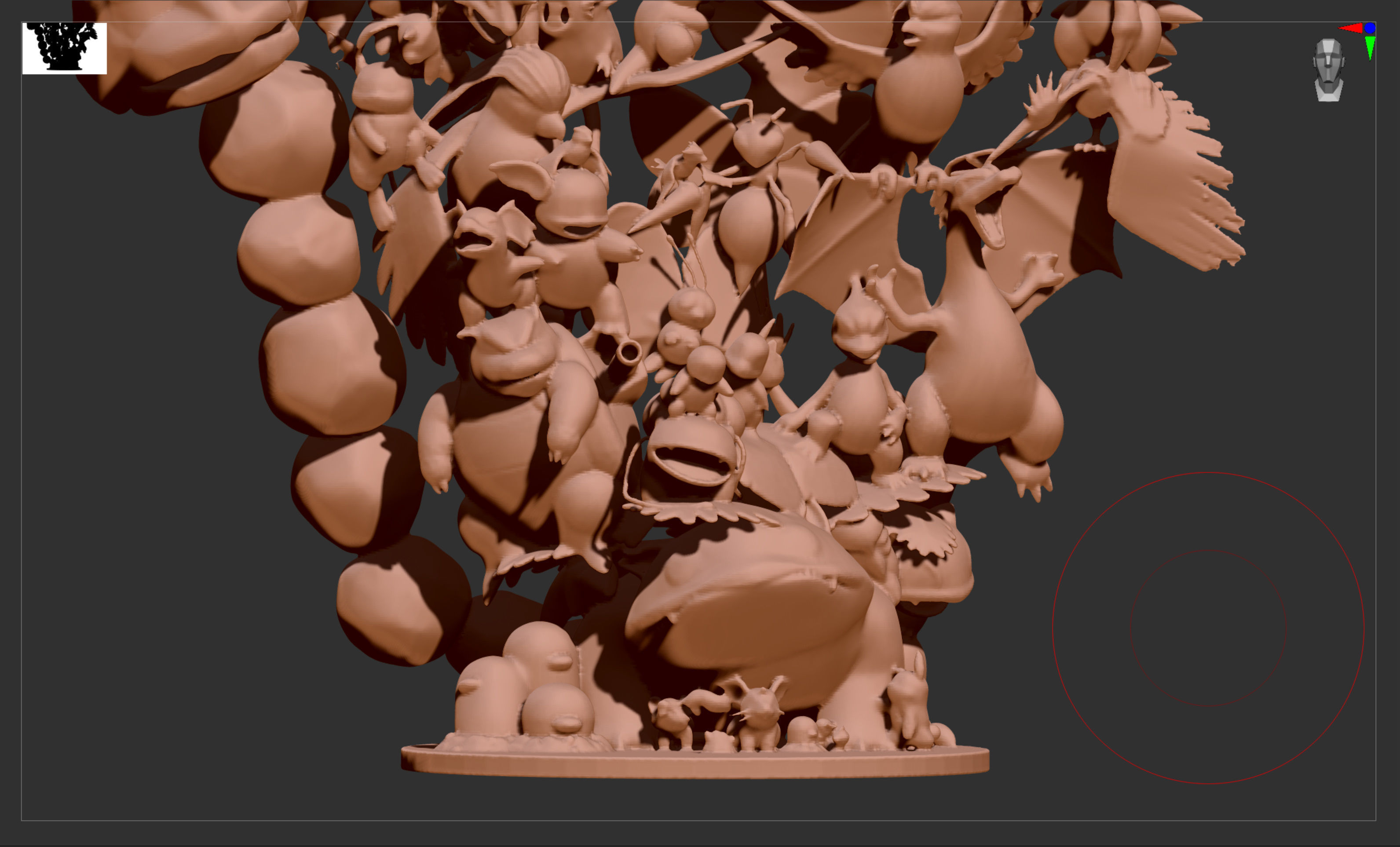 All 151 first generation Kanto Pokemon posed together 3D model 3D ...