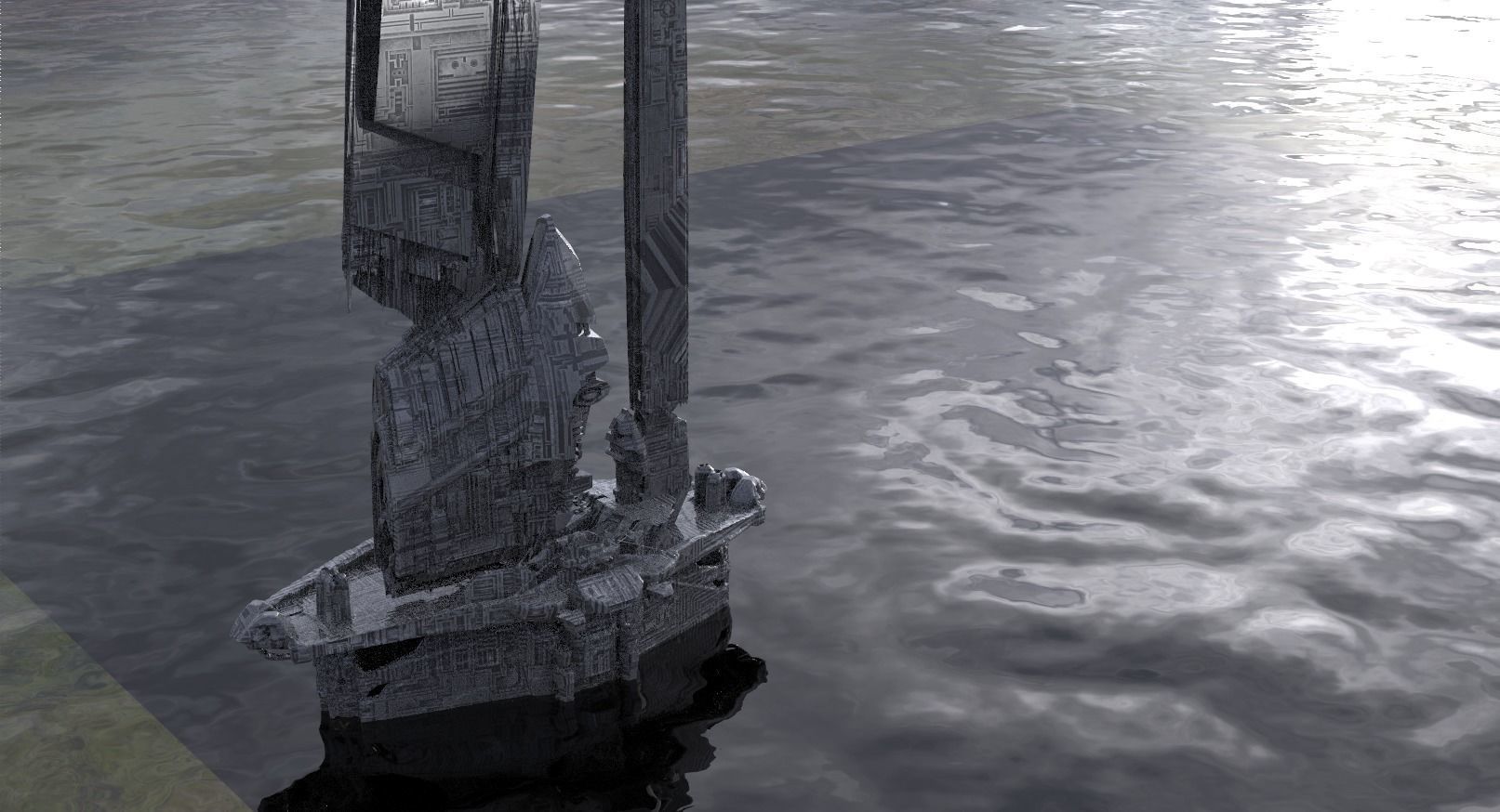 Halo Forerunner Inspired Alien Tower 2 3D model | CGTrader