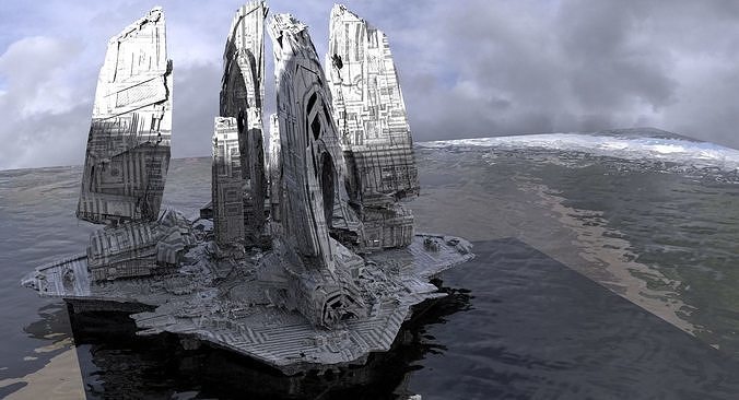 Halo Forerunner Huge complex structure 3D model | CGTrader