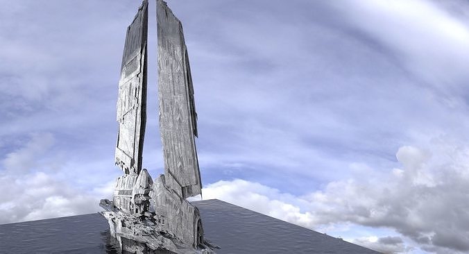 Halo Forerunner Inspired Gateway 2 3D model | CGTrader