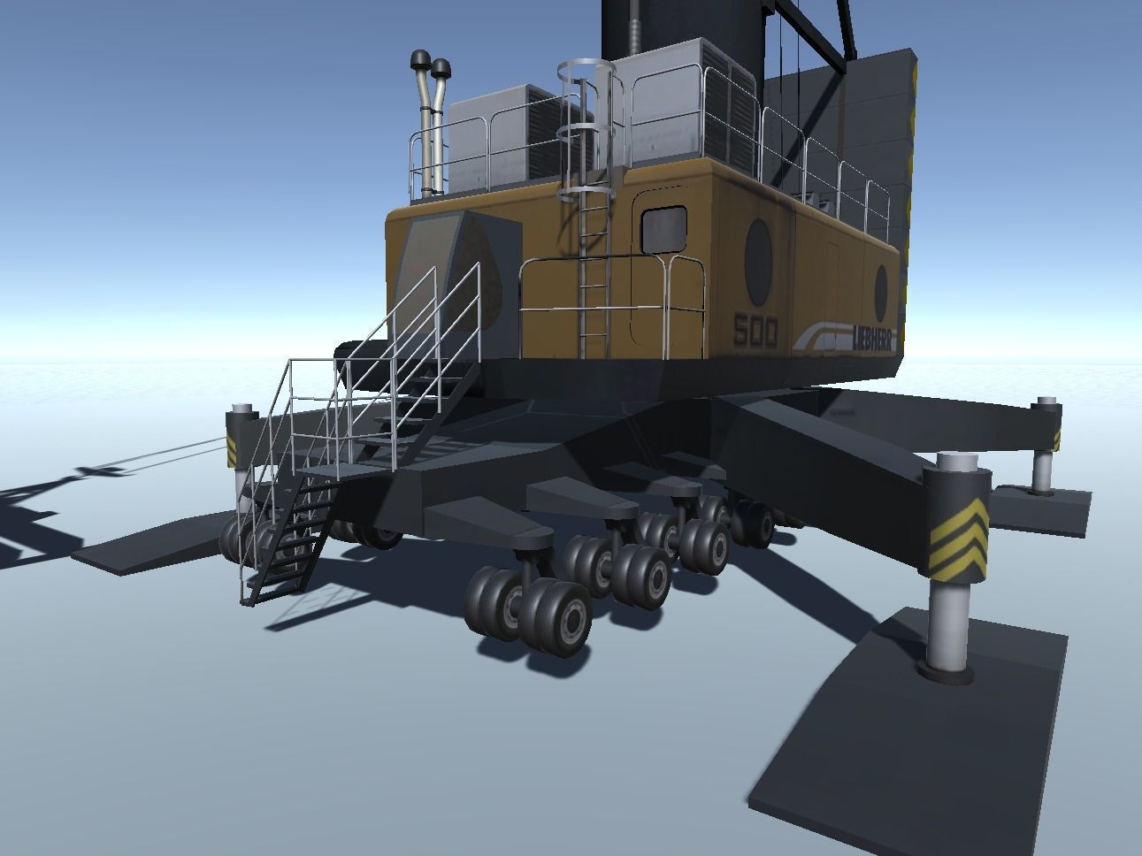 3D model Liebherr LHM 500 Mobile Harbour Crane low-poly 3d model VR ...