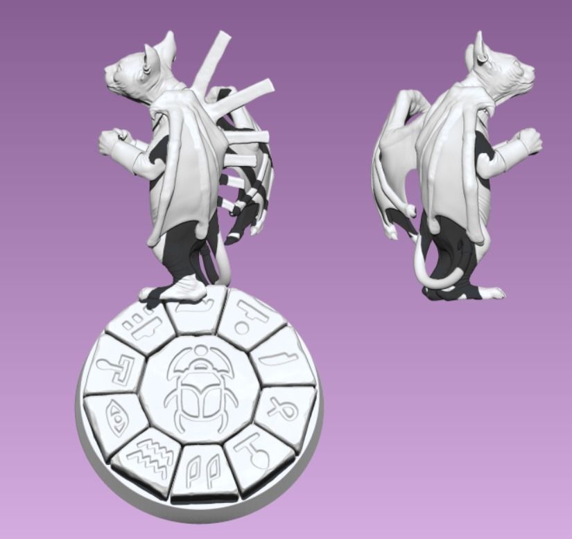 Cat with wings 3D model 3D printable | CGTrader