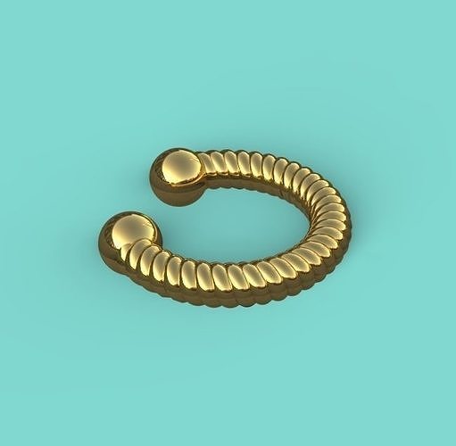 Ear Cuff Rope Earrings 3D print model 3D model 3D printable | CGTrader