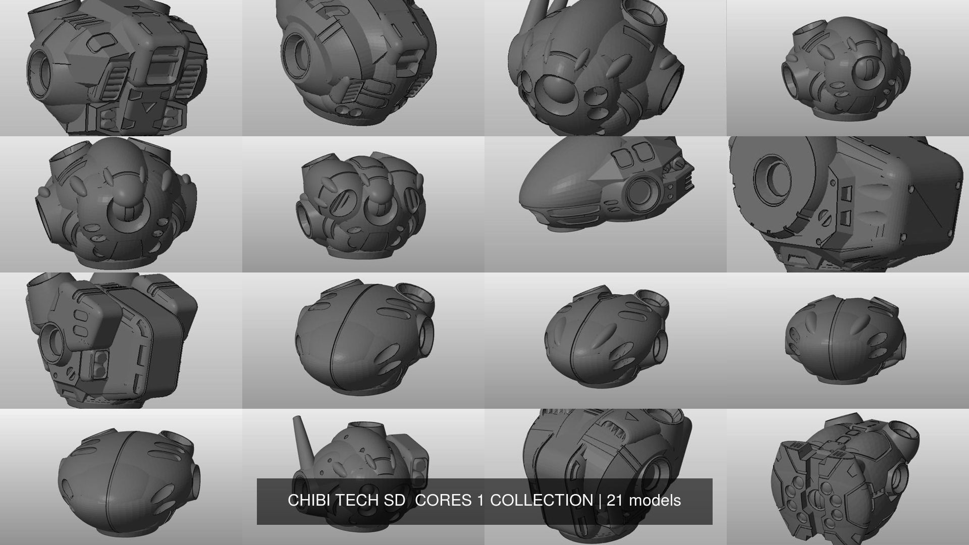 CHIBI TECH SD CORES 1 COLLECTION | CGTrader