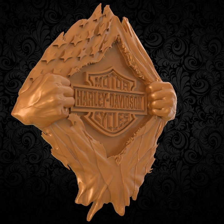 3D STL models for CNC router Harley Davidson USA 3D model 3D printable ...