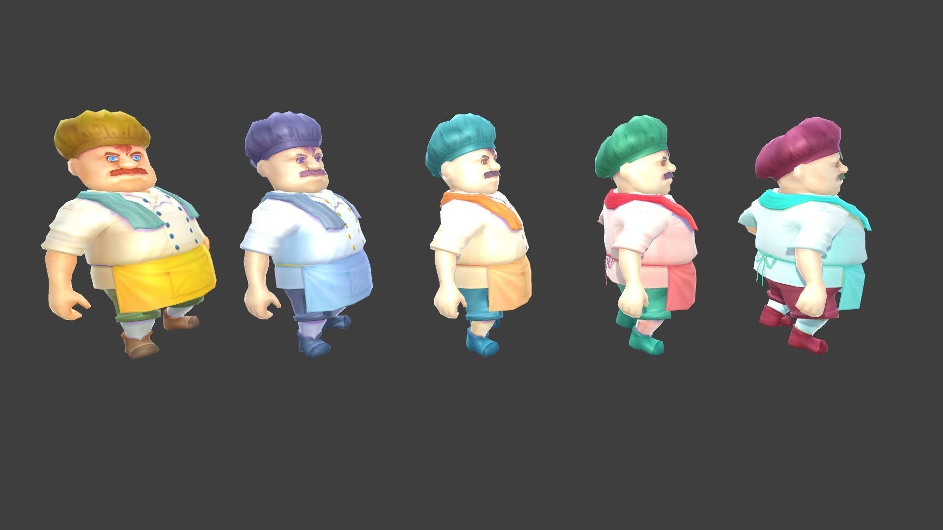 3D model Chefs VR / AR / low-poly | CGTrader