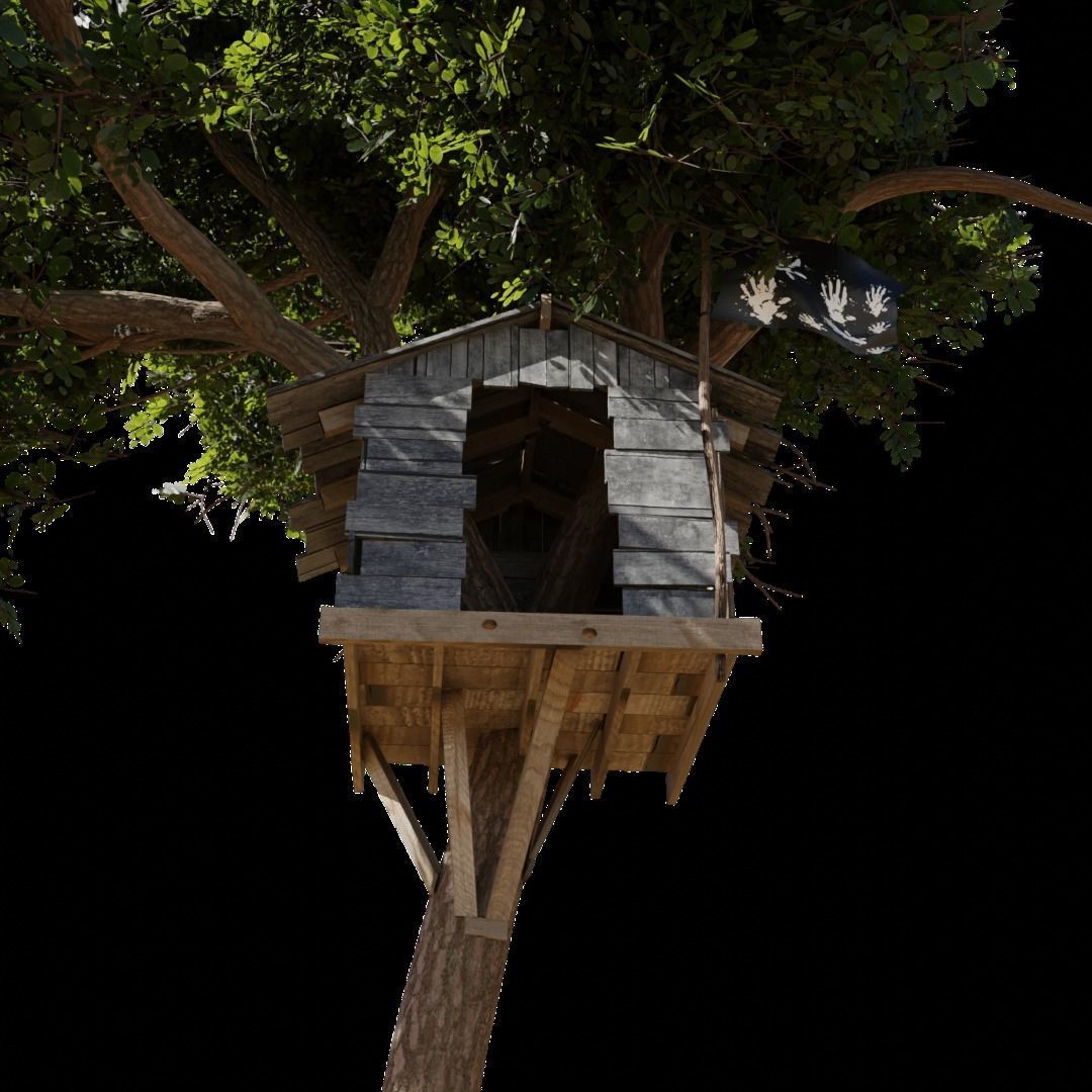 treehouse free VR / AR / low-poly Texture | CGTrader