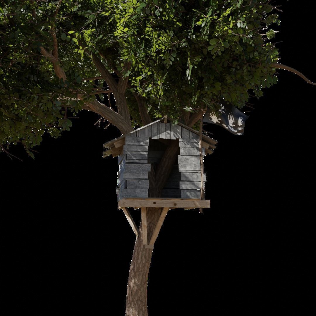 treehouse free VR / AR / low-poly Texture | CGTrader