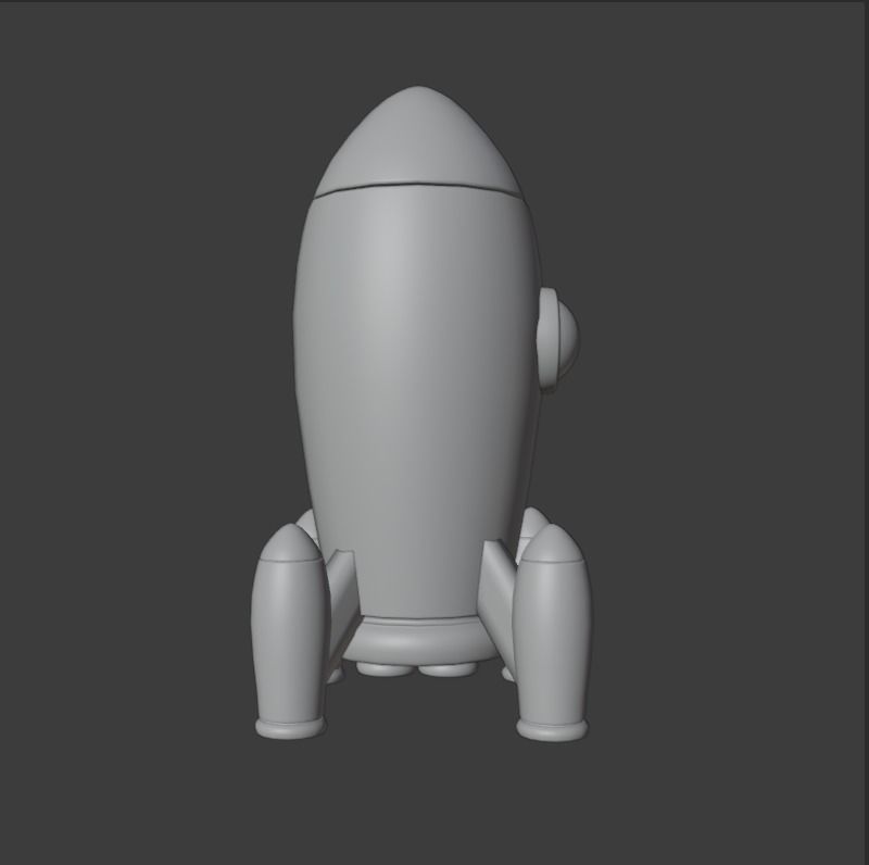 Cartoon Rocket Low-poly 3d model 3D model | CGTrader