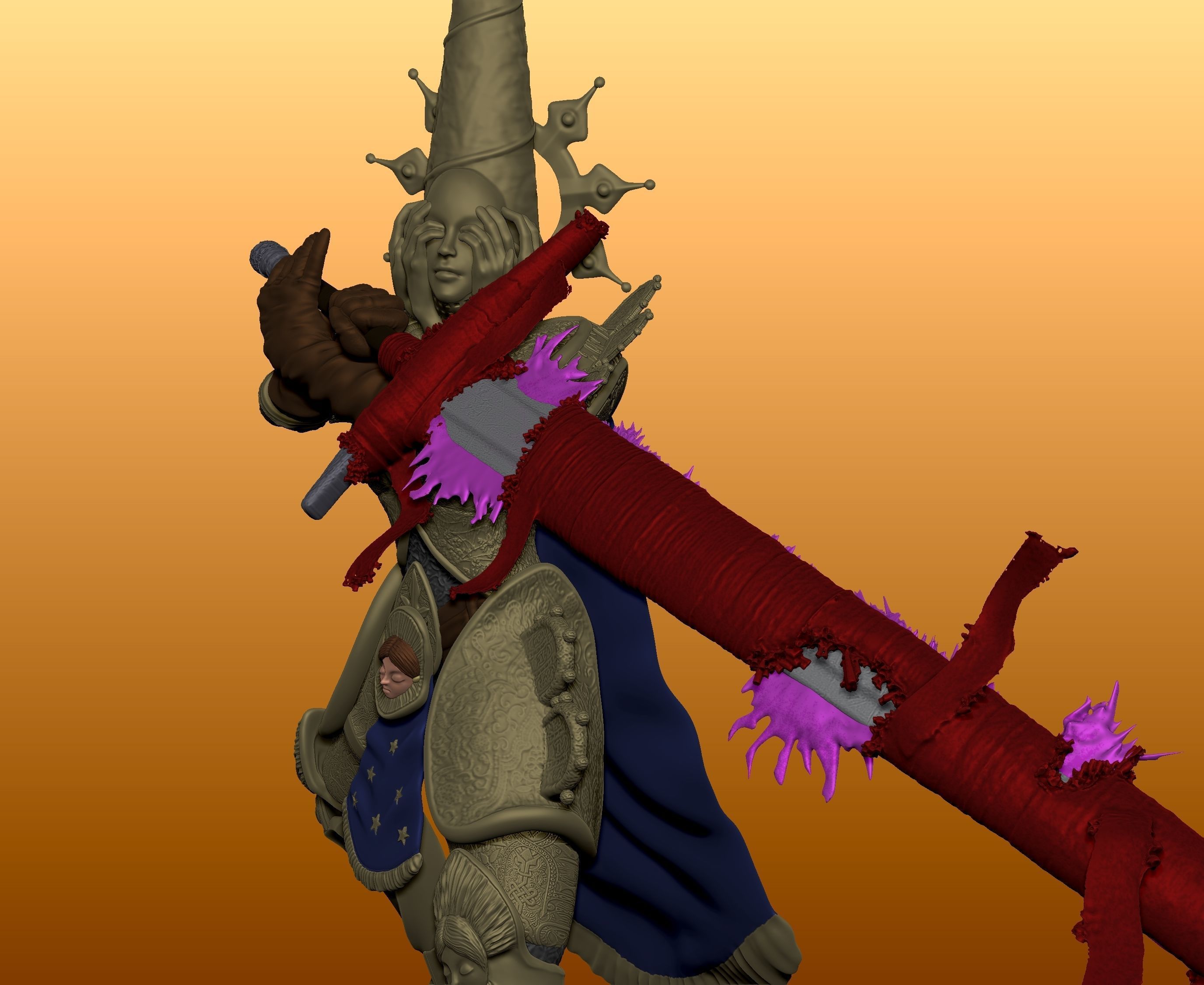 Crisanta in penance from Blasphemous 3D model 3D printable | CGTrader