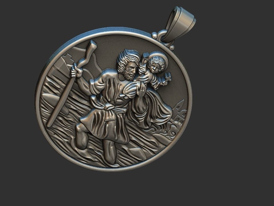 Saint Christopher - Sao Cristovao 3D model 3D printable | CGTrader