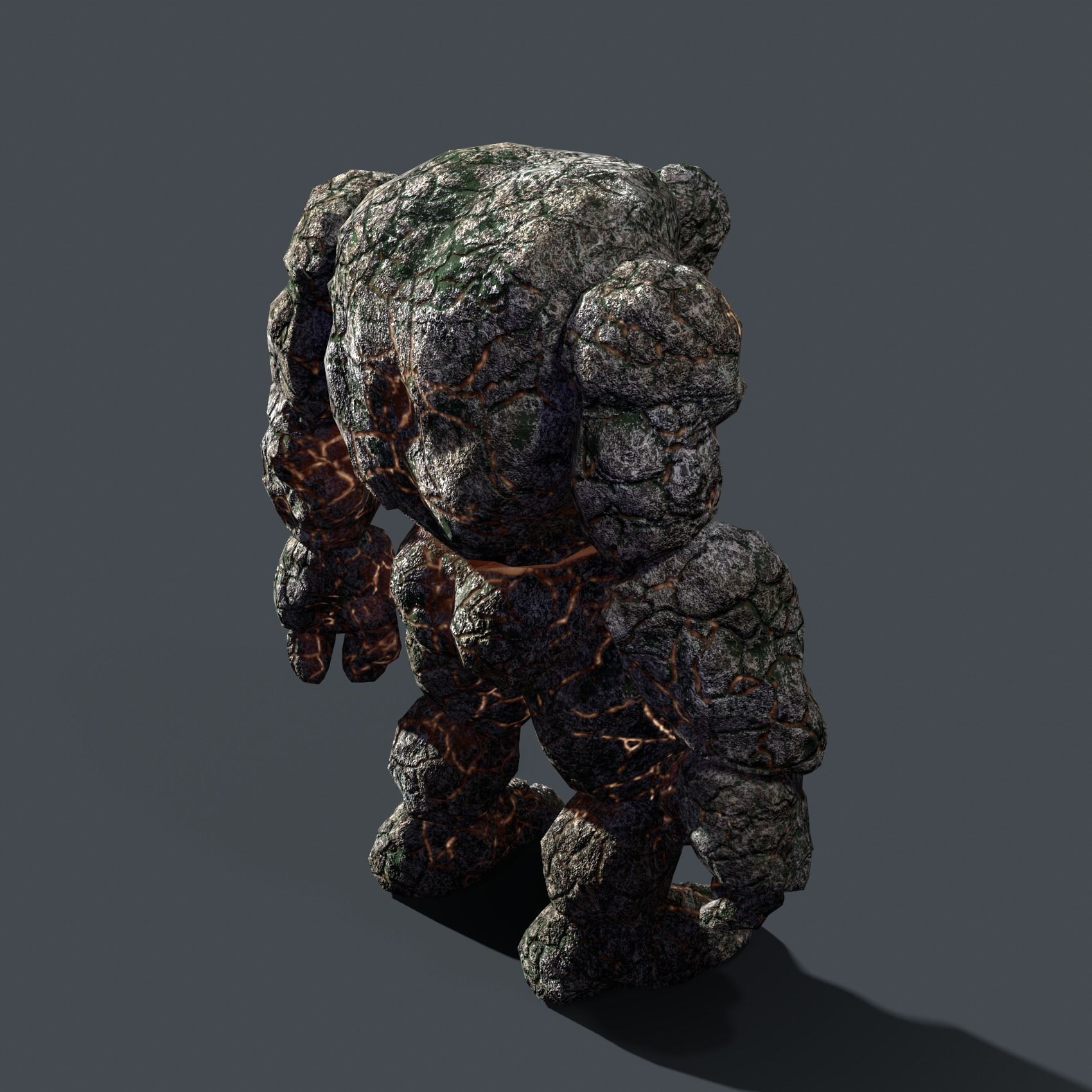 3D model Elemental Golem - Rock - VR / AR / low-poly | CGTrader