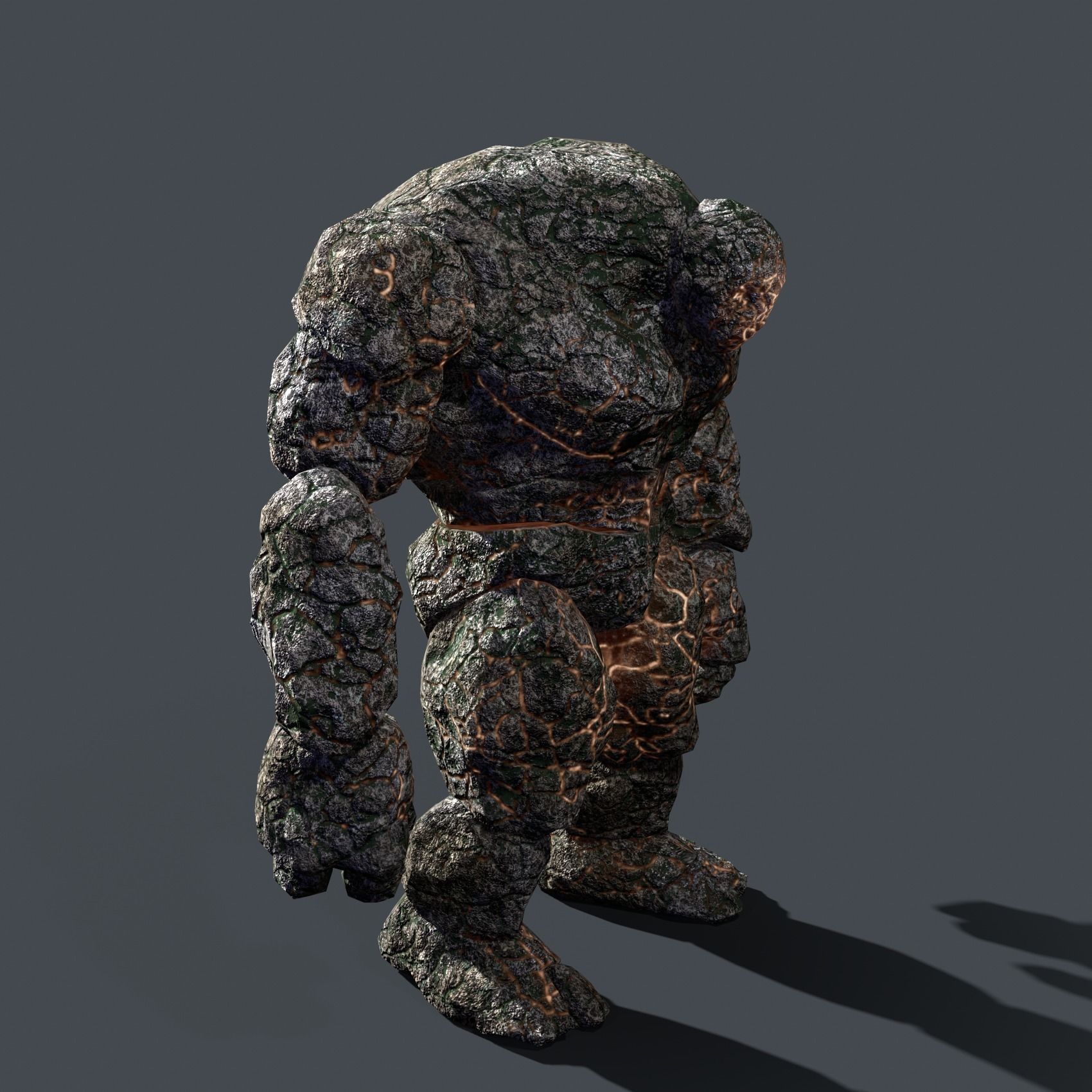3D model Elemental Golem - Rock - VR / AR / low-poly | CGTrader