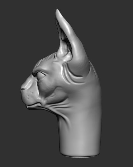 Sphinx Cat Headsculpt 3D model 3D printable | CGTrader