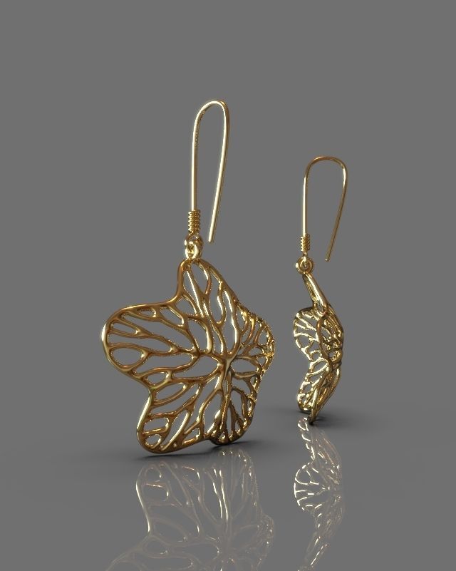 Fashion earrings 3D model 3D printable | CGTrader