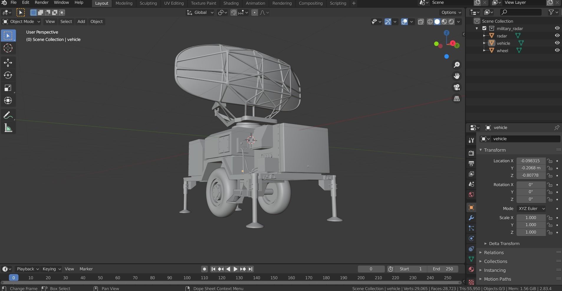 3D model Military Air Radar VR / AR / low-poly | CGTrader