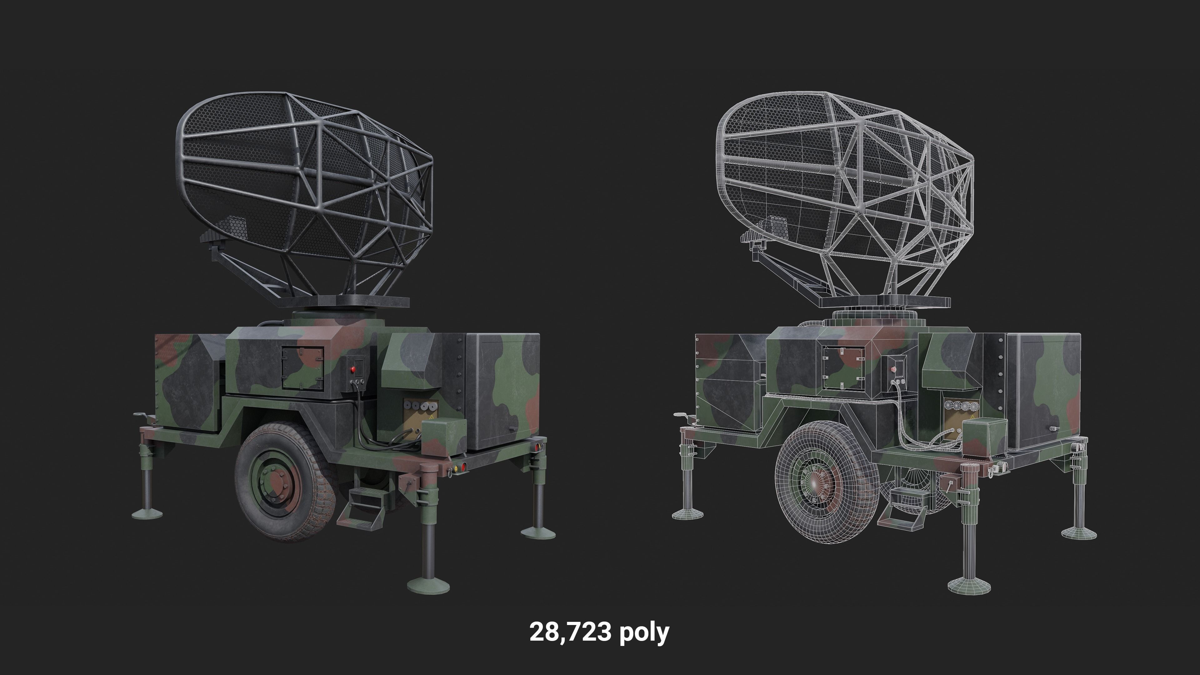 3D model Military Air Radar VR / AR / low-poly | CGTrader