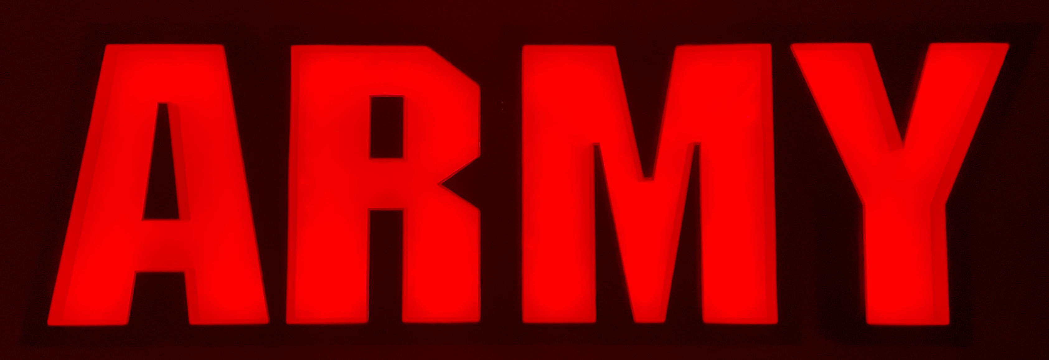 LED Army Sign 3D model 3D printable | CGTrader