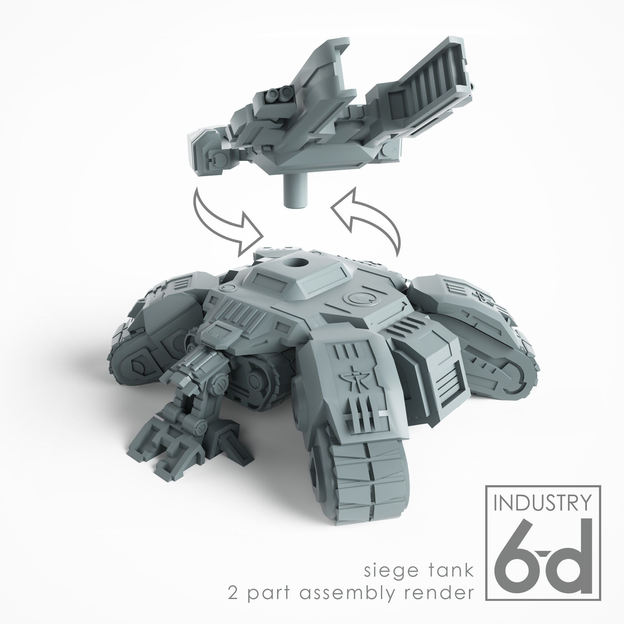Siege Tank 3D model 3D printable | CGTrader