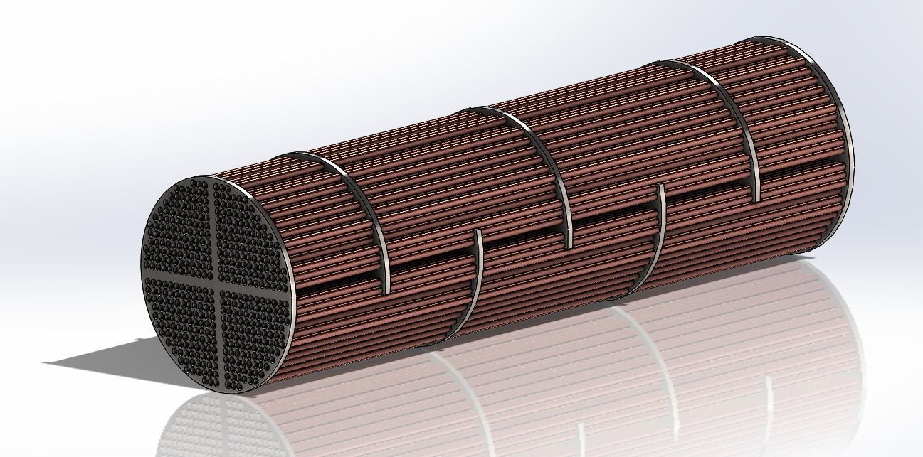 Heat exchanger type shell and tube 3D model 3D printable | CGTrader