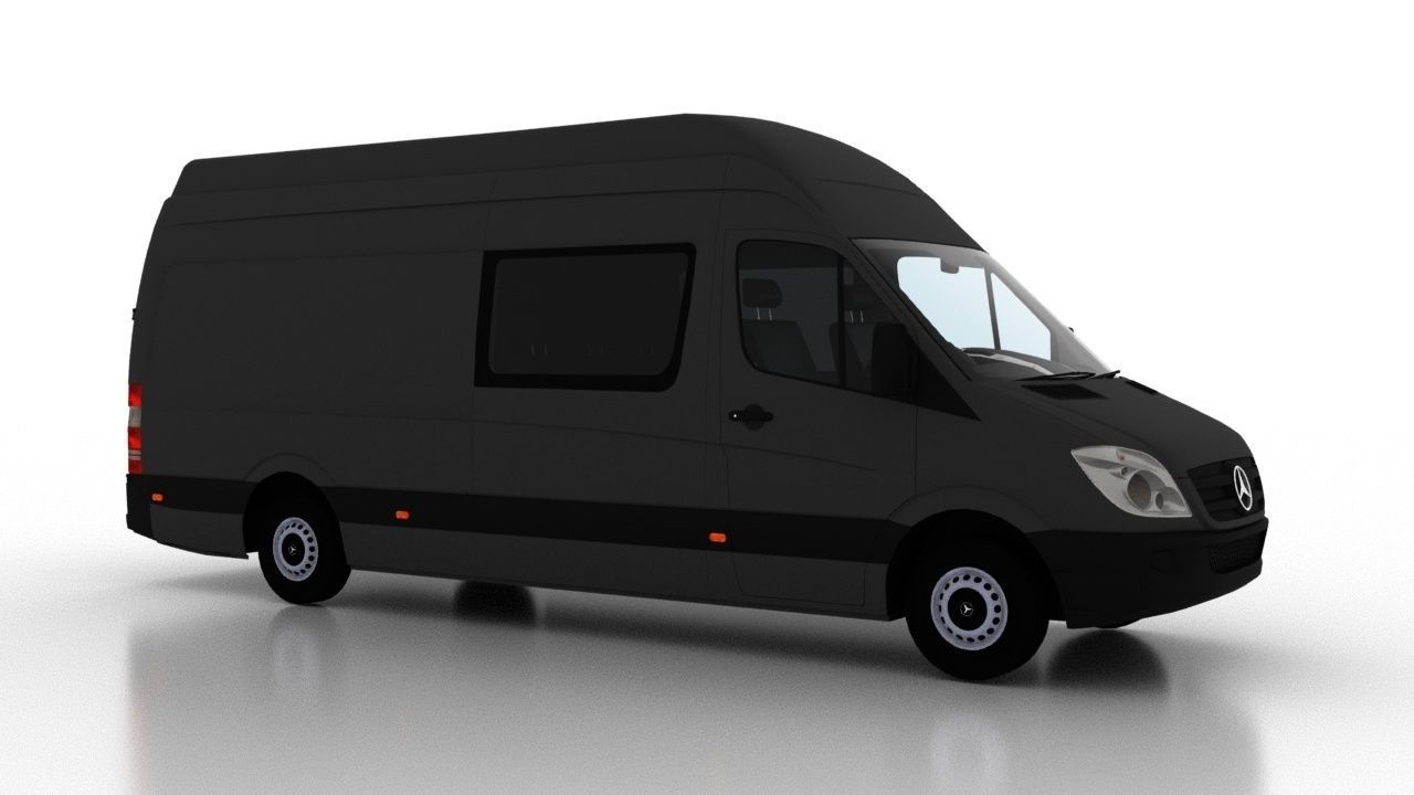 Mercedes Benz Sprinter L3H3 2009 Crew Van UK 3D model | CGTrader