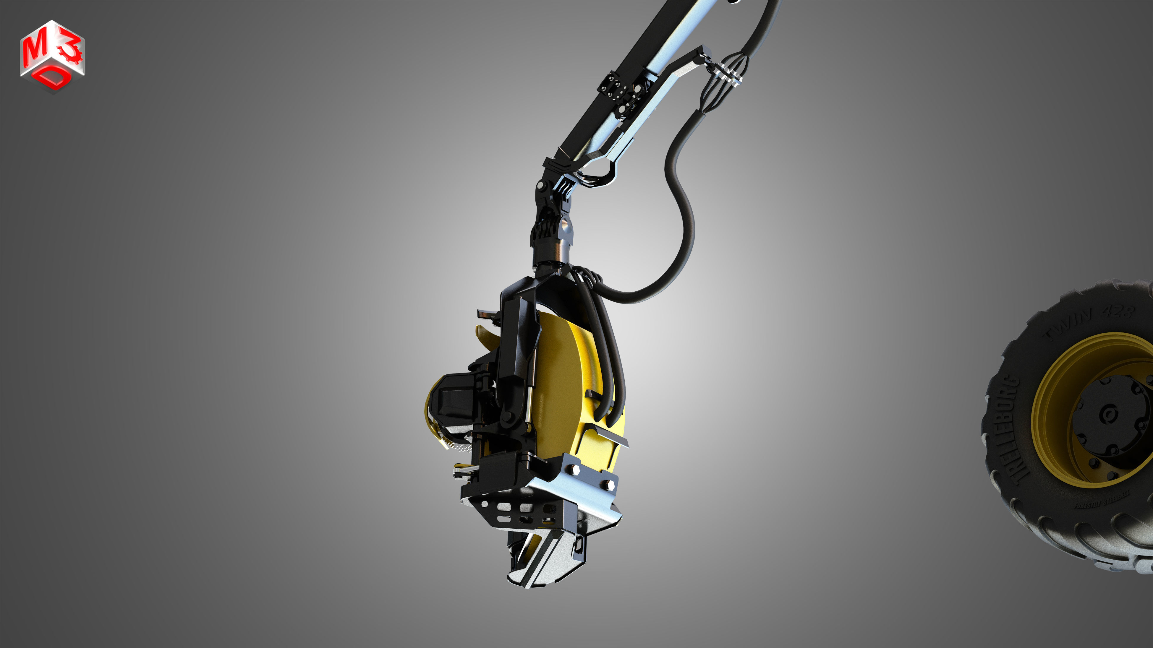 Scorpion King - Forestry Harvester 3D model | CGTrader