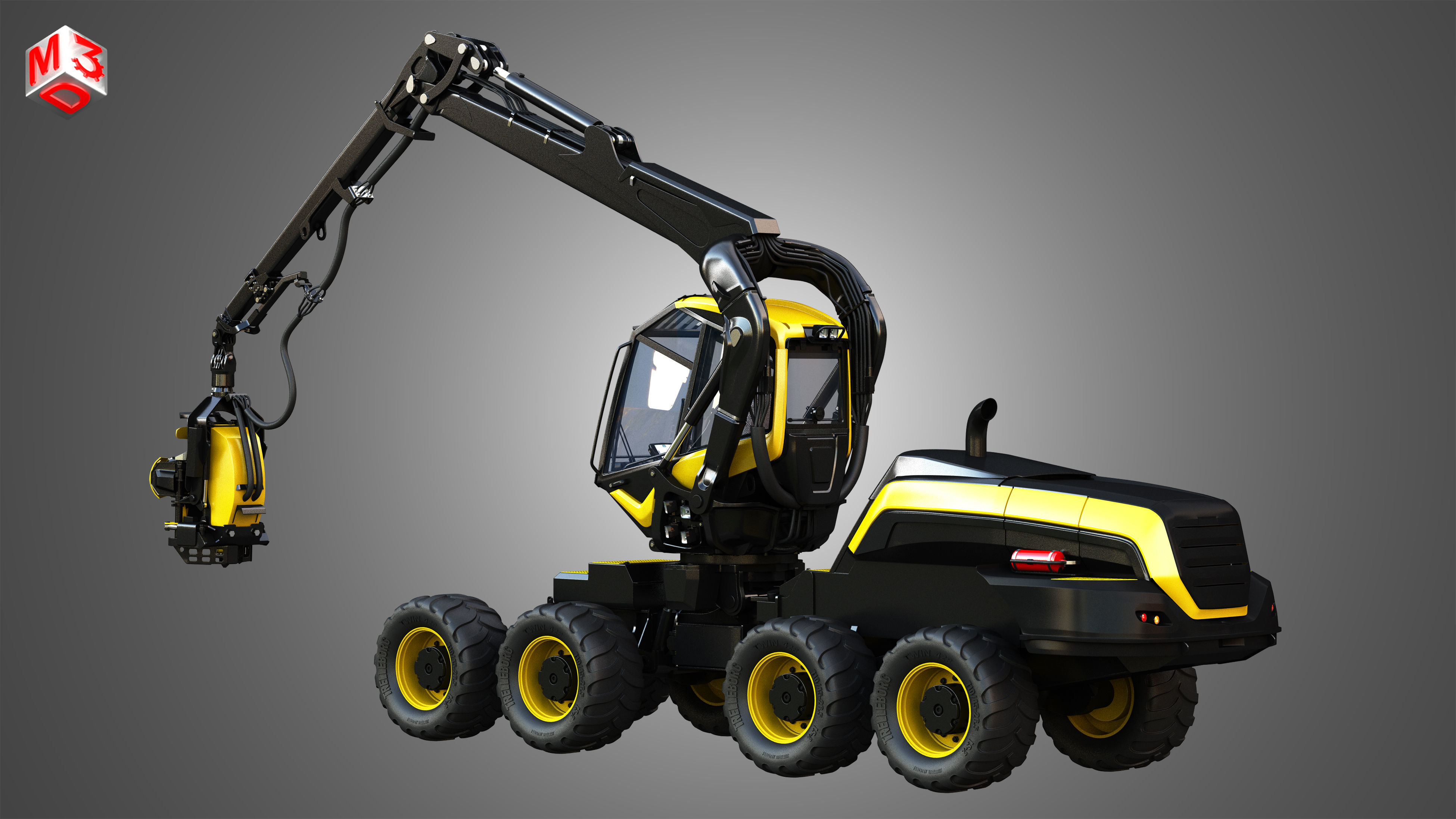 Scorpion King - Forestry Harvester 3D model | CGTrader