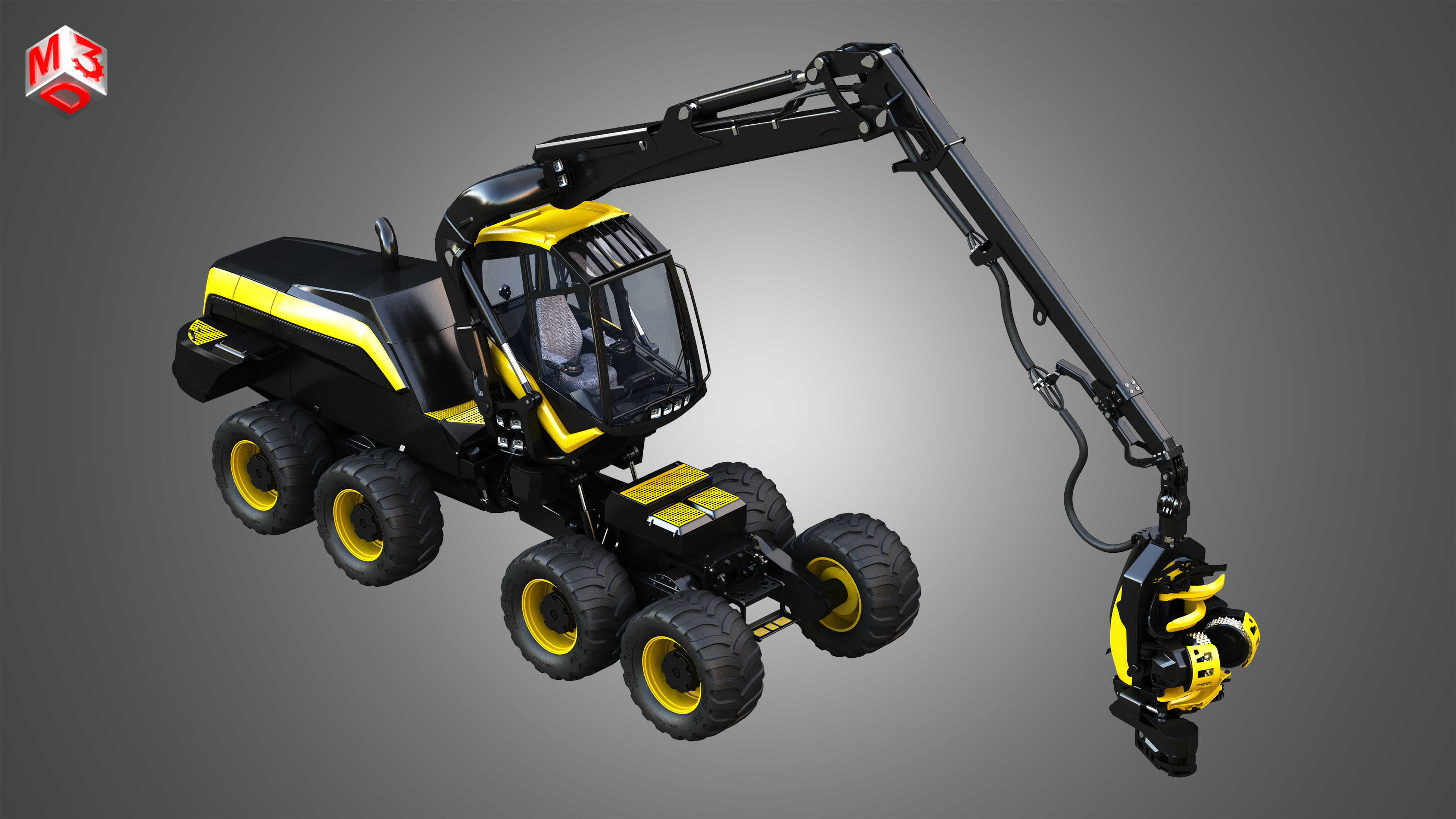 Scorpion King - Forestry Harvester 3D model | CGTrader