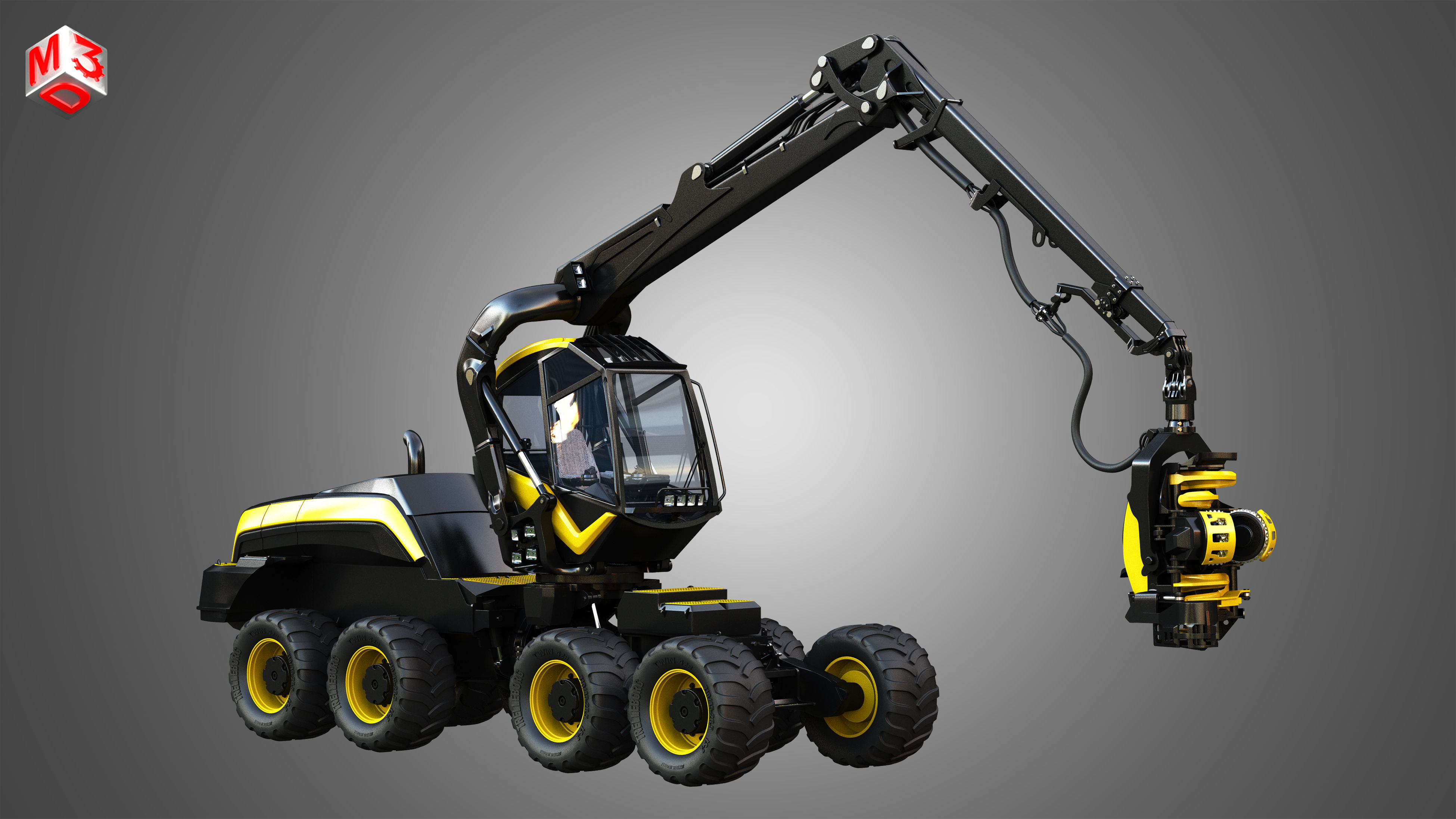 Scorpion King - Forestry Harvester 3D model | CGTrader