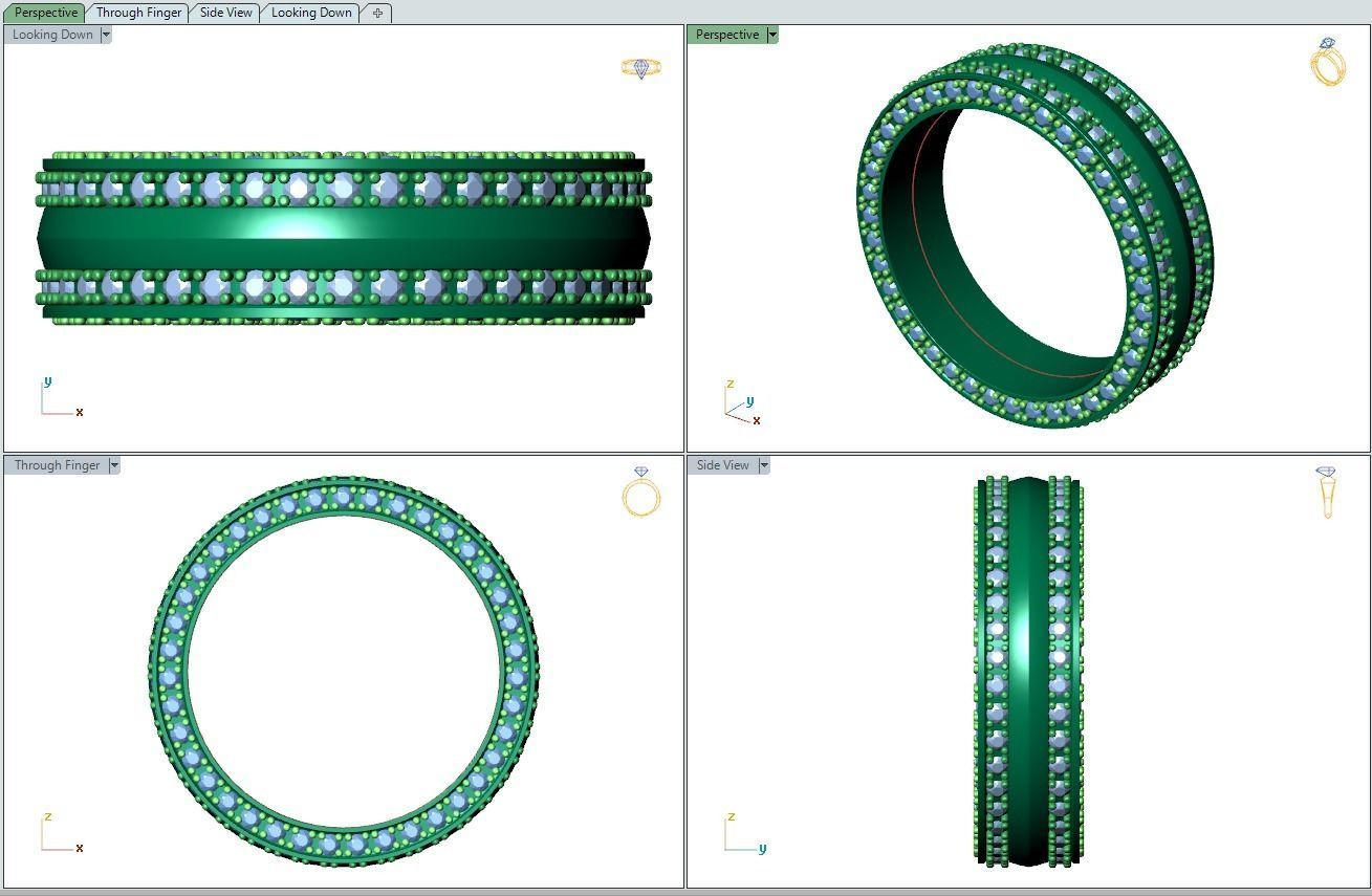 Wedding Ring Set Band Ring Men Ring CAD Design-PSJM001V4-12 3D model 3D ...